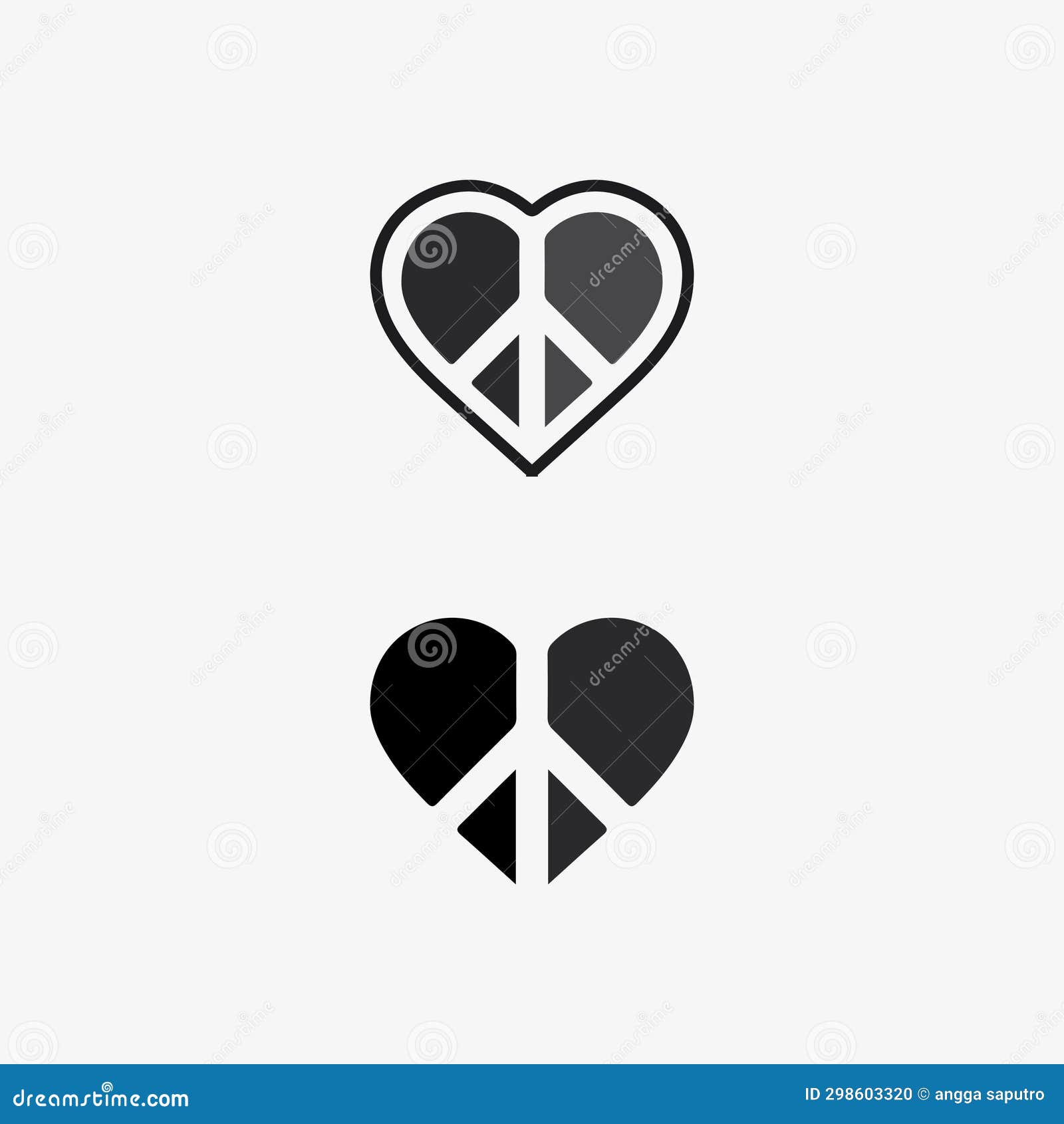 Peace Logo and Design Vector Illustration Concept Design Stock ...