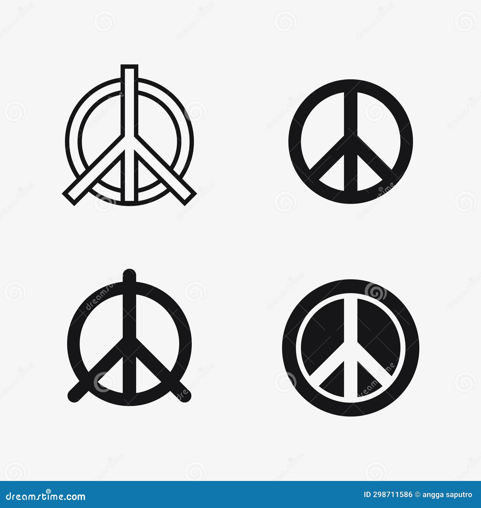 Peace Logo and Design Vector Illustration Concept Design Stock ...