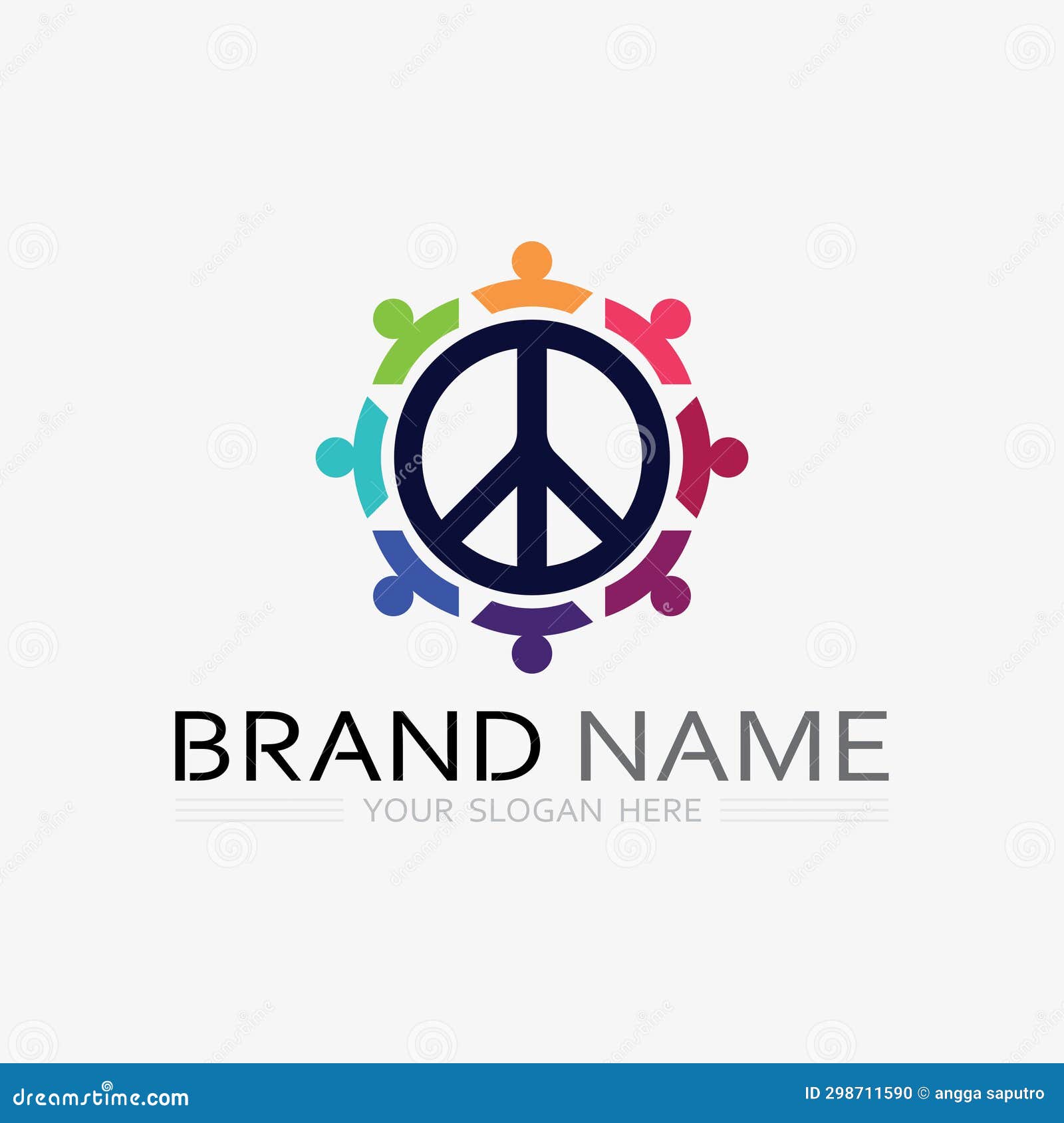 Peace Logo and Design Vector Illustration Concept Design Stock ...
