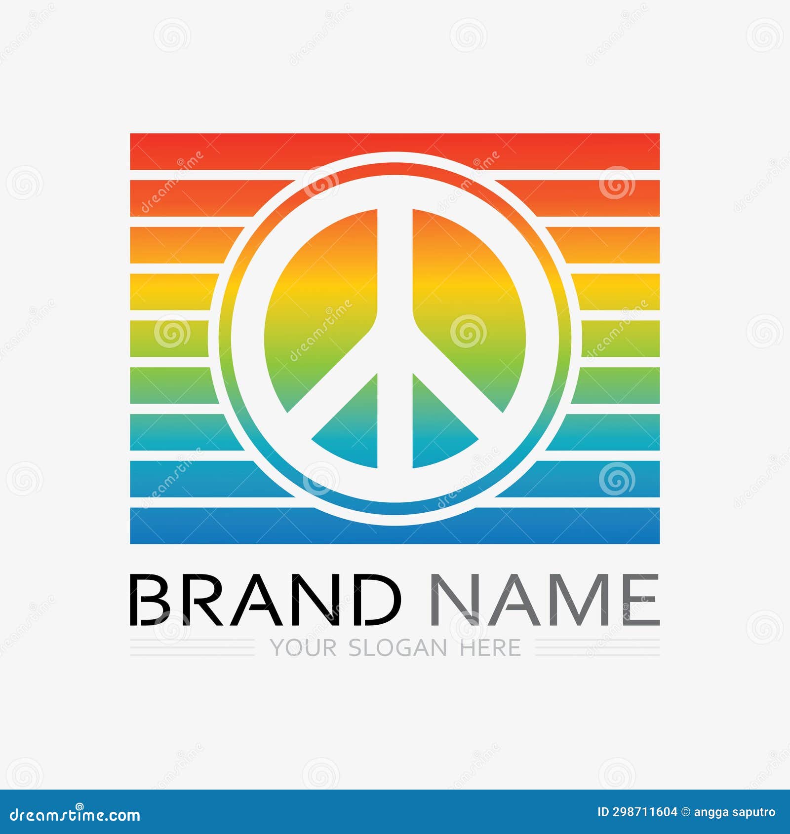 Peace Logo and Design Vector Illustration Concept Design Stock ...