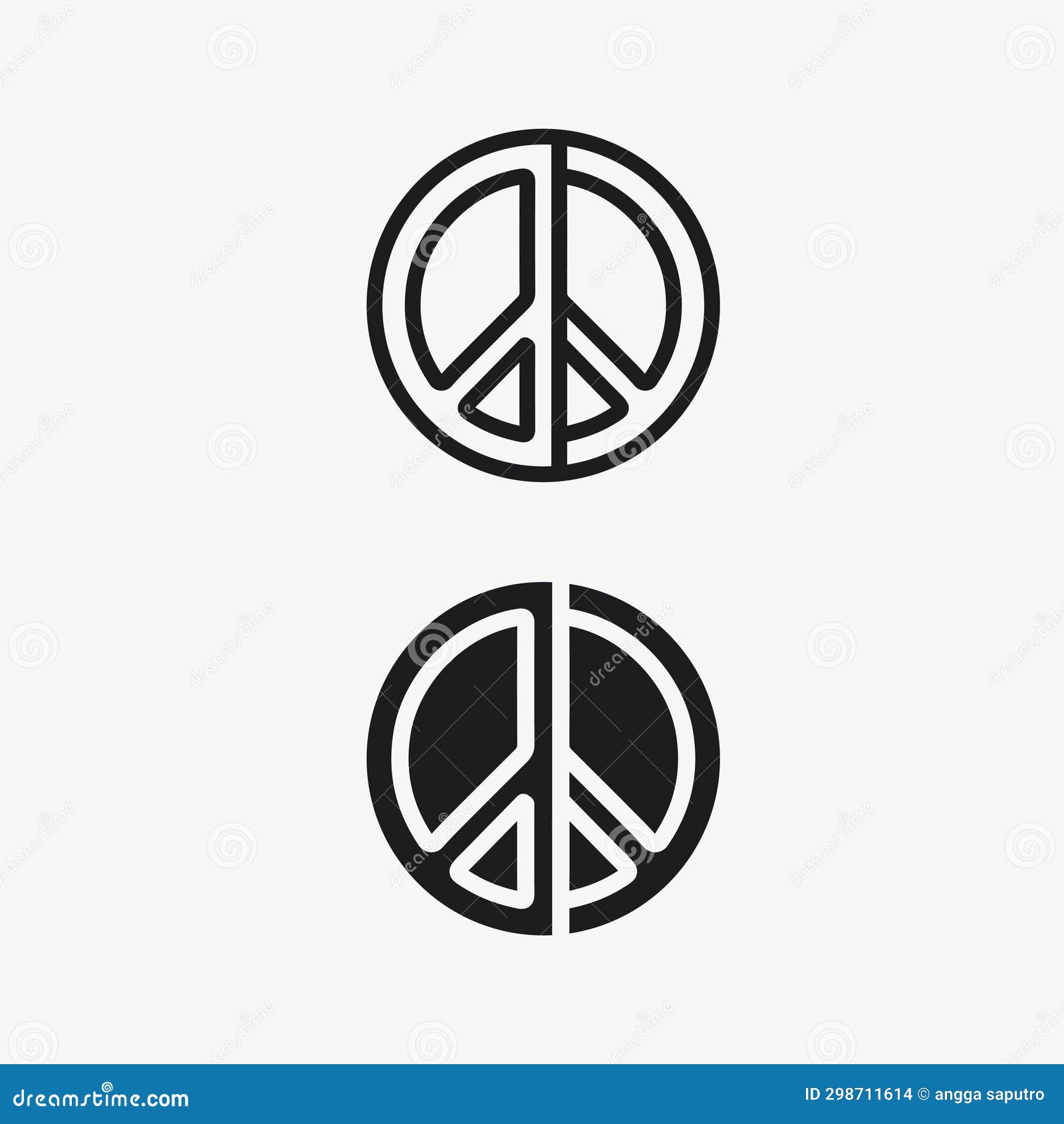 Peace Logo and Design Vector Illustration Concept Design Stock ...