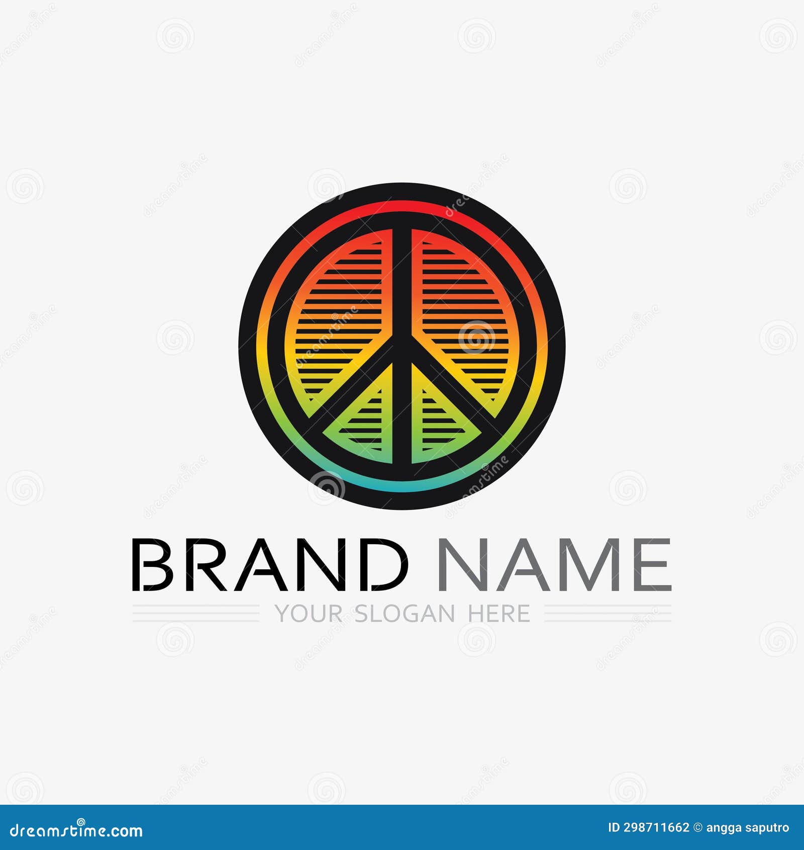 Peace Logo and Design Vector Illustration Concept Design Stock ...