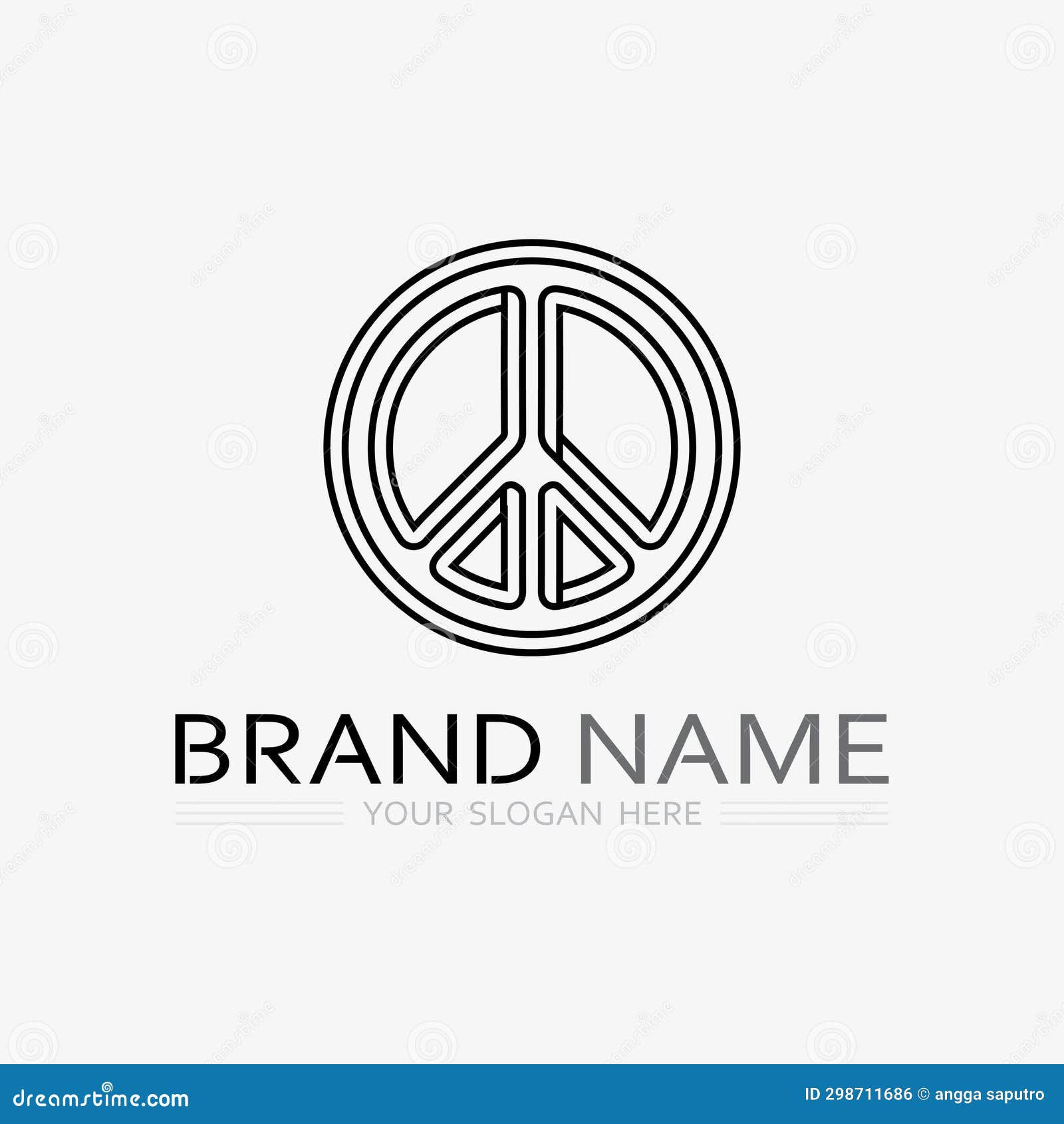 Peace Logo and Design Vector Illustration Concept Design Stock ...