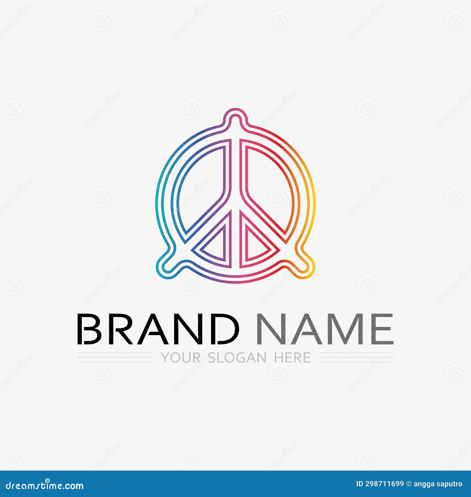 Peace Logo and Design Vector Illustration Concept Design Stock ...