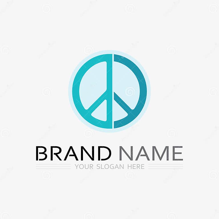 Peace Logo and Design Vector Illustration Concept Design Stock ...