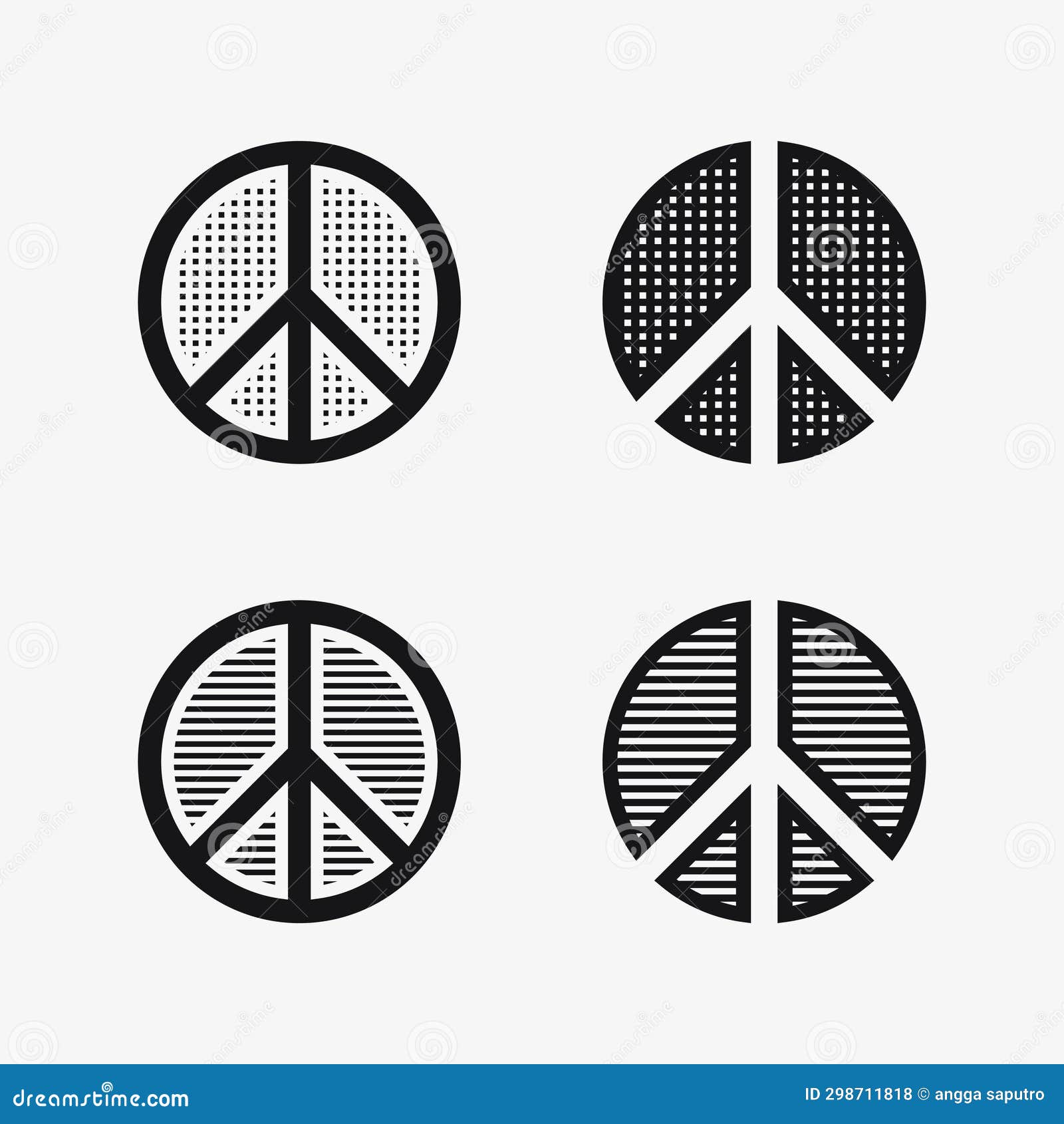 Peace Logo and Design Vector Illustration Concept Design Stock ...