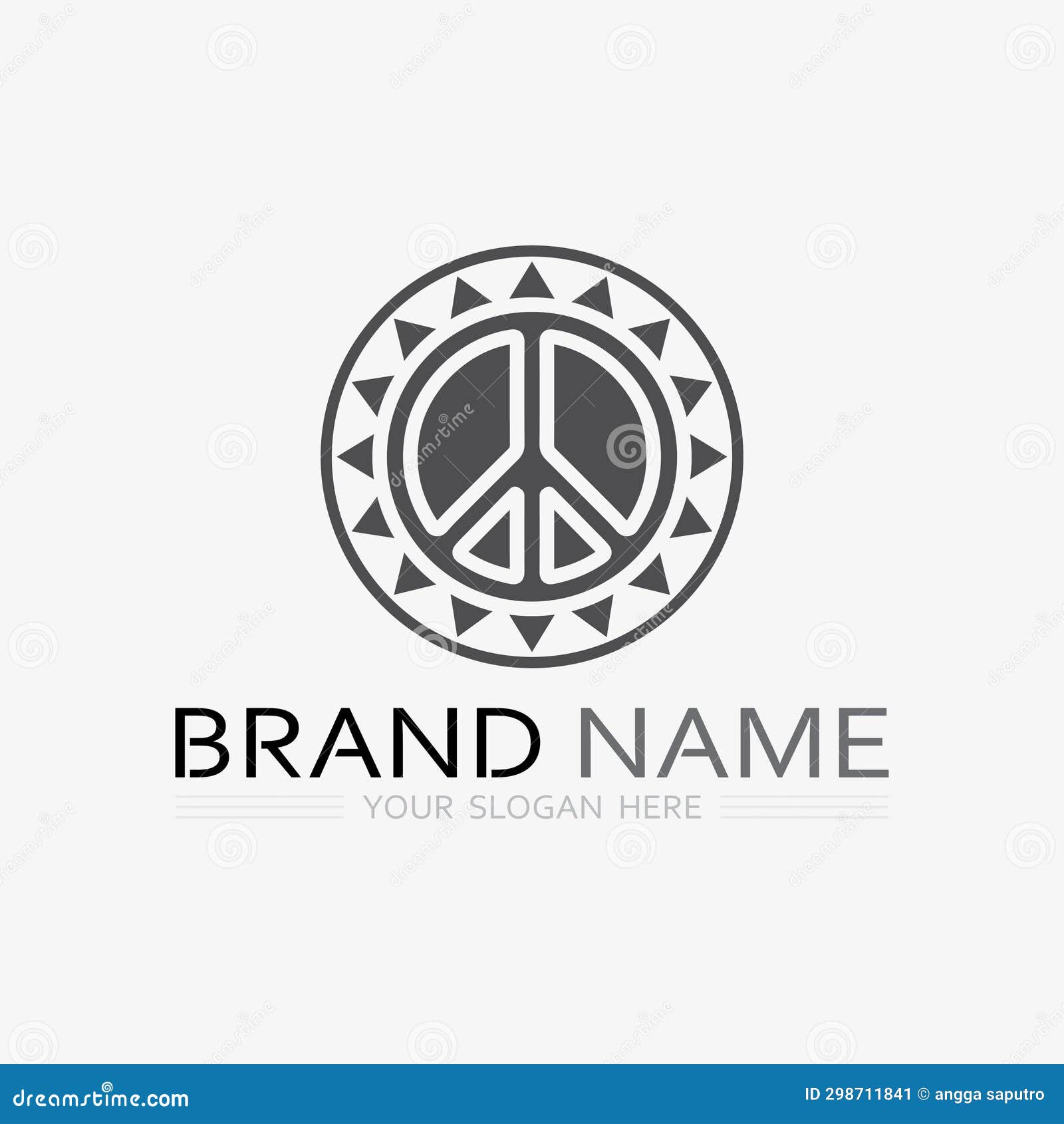 Peace Logo and Design Vector Illustration Concept Design Stock ...