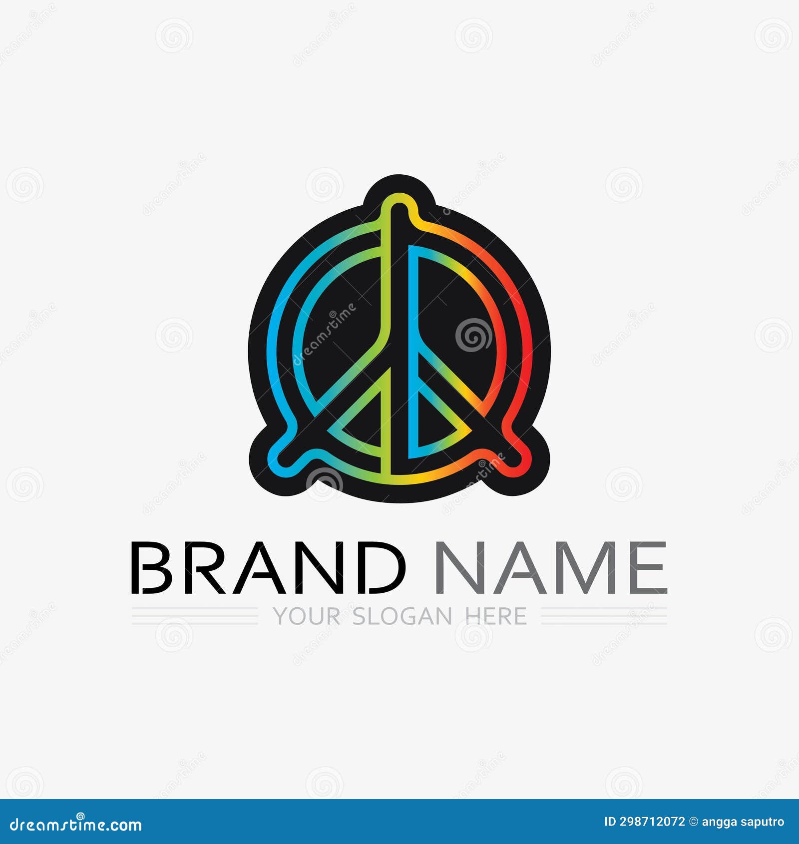 Peace Logo and Design Vector Illustration Concept Design Stock ...