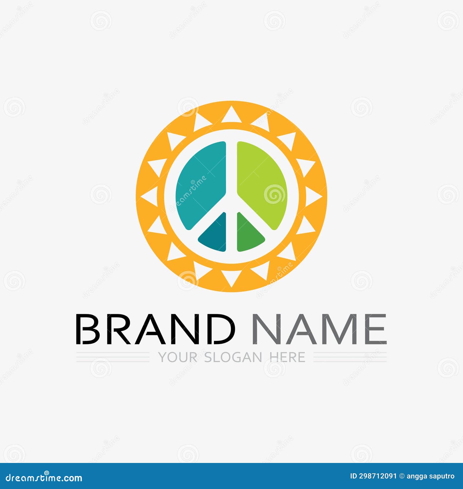 Peace Logo and Design Vector Illustration Concept Design Stock ...