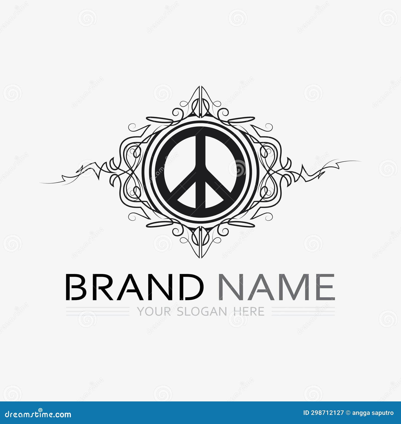 Peace Logo and Design Vector Illustration Concept Design Stock ...
