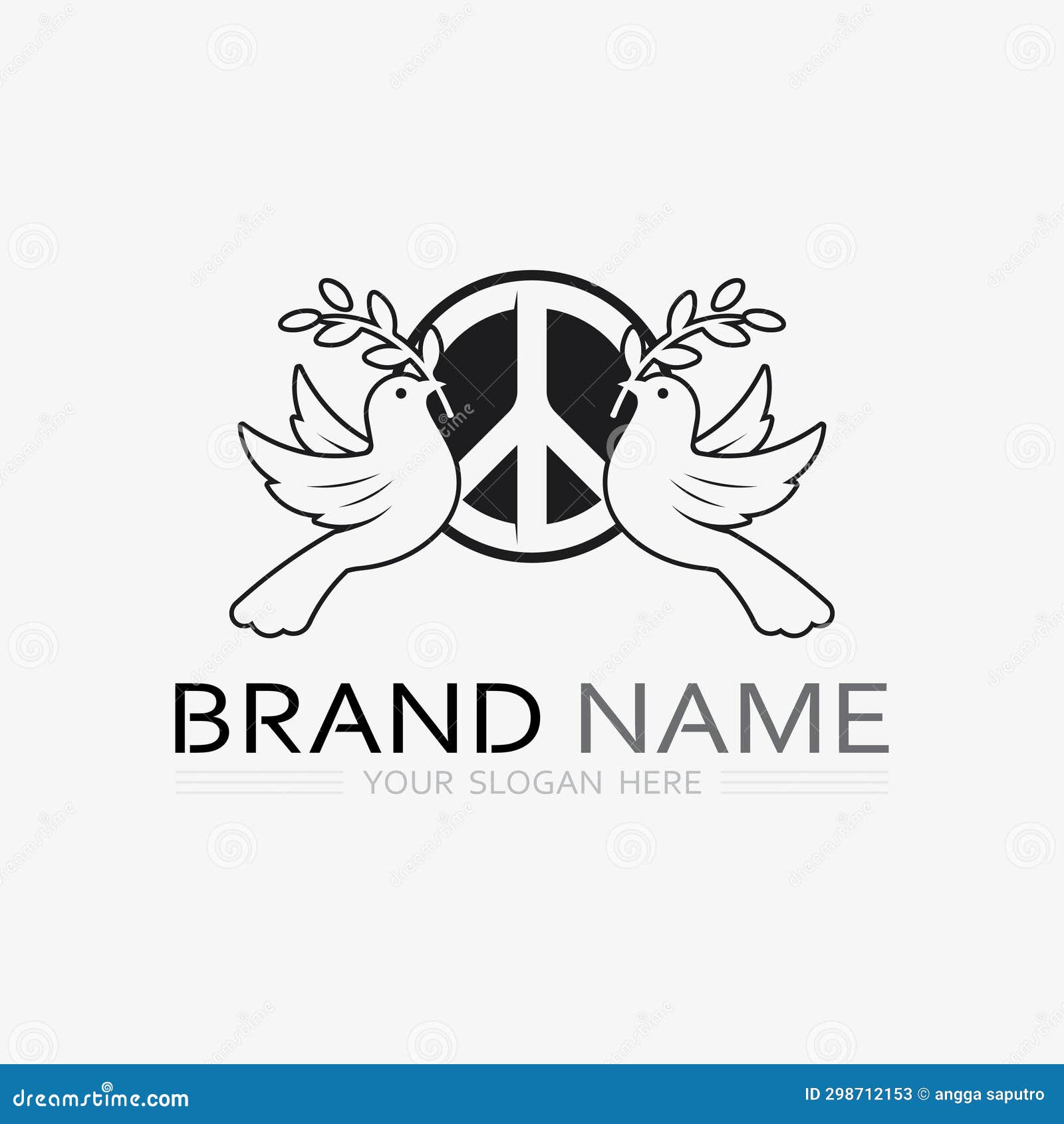 Peace Logo and Design Vector Illustration Concept Design Stock ...