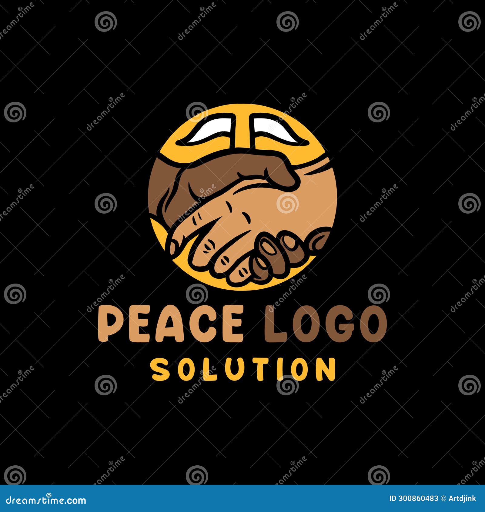 Peace Logo Vector Design Illustration Emblem Stock Illustration ...
