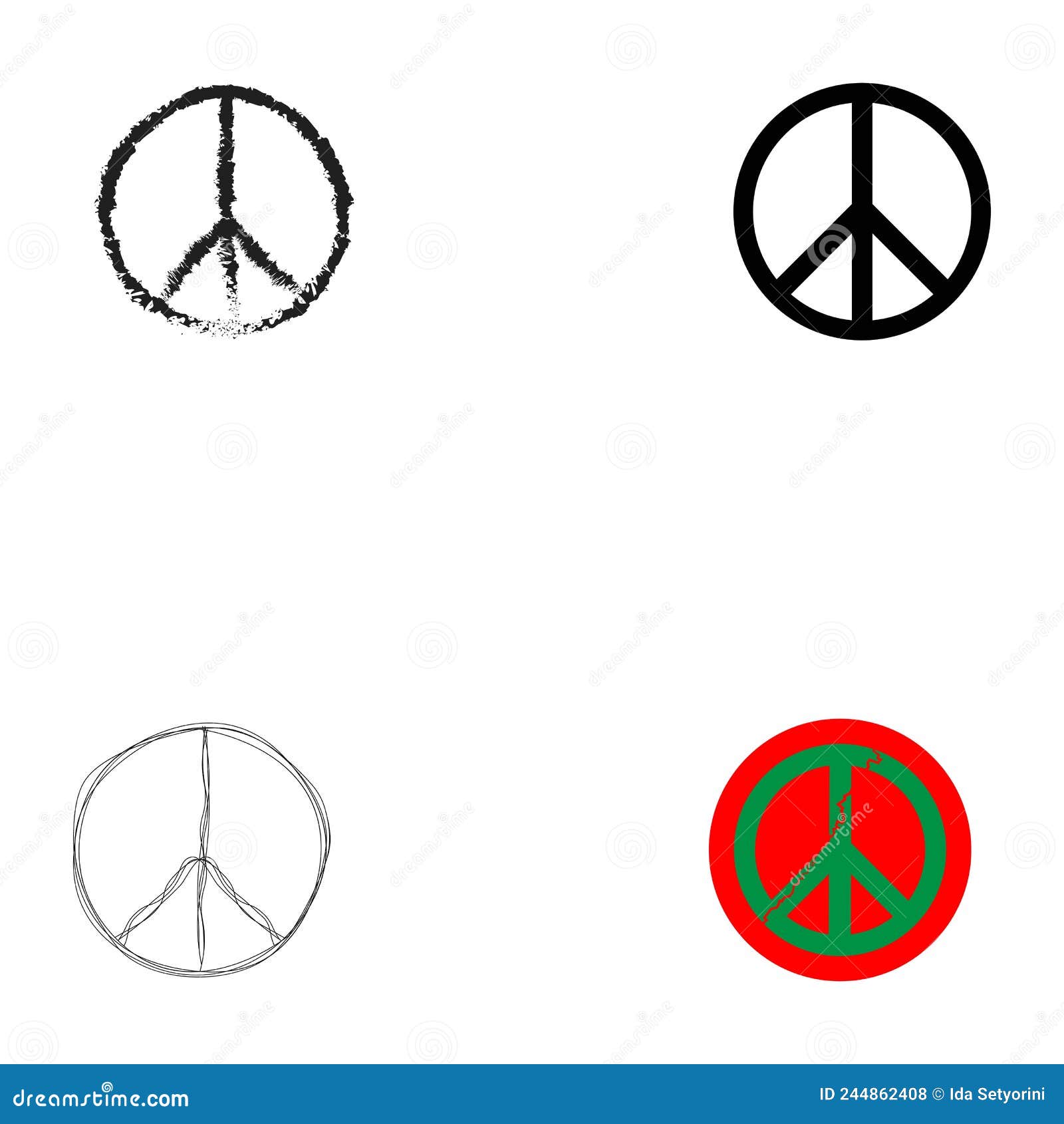 Peace Logo Vektor Illustration Design Stock Illustration - Illustration ...