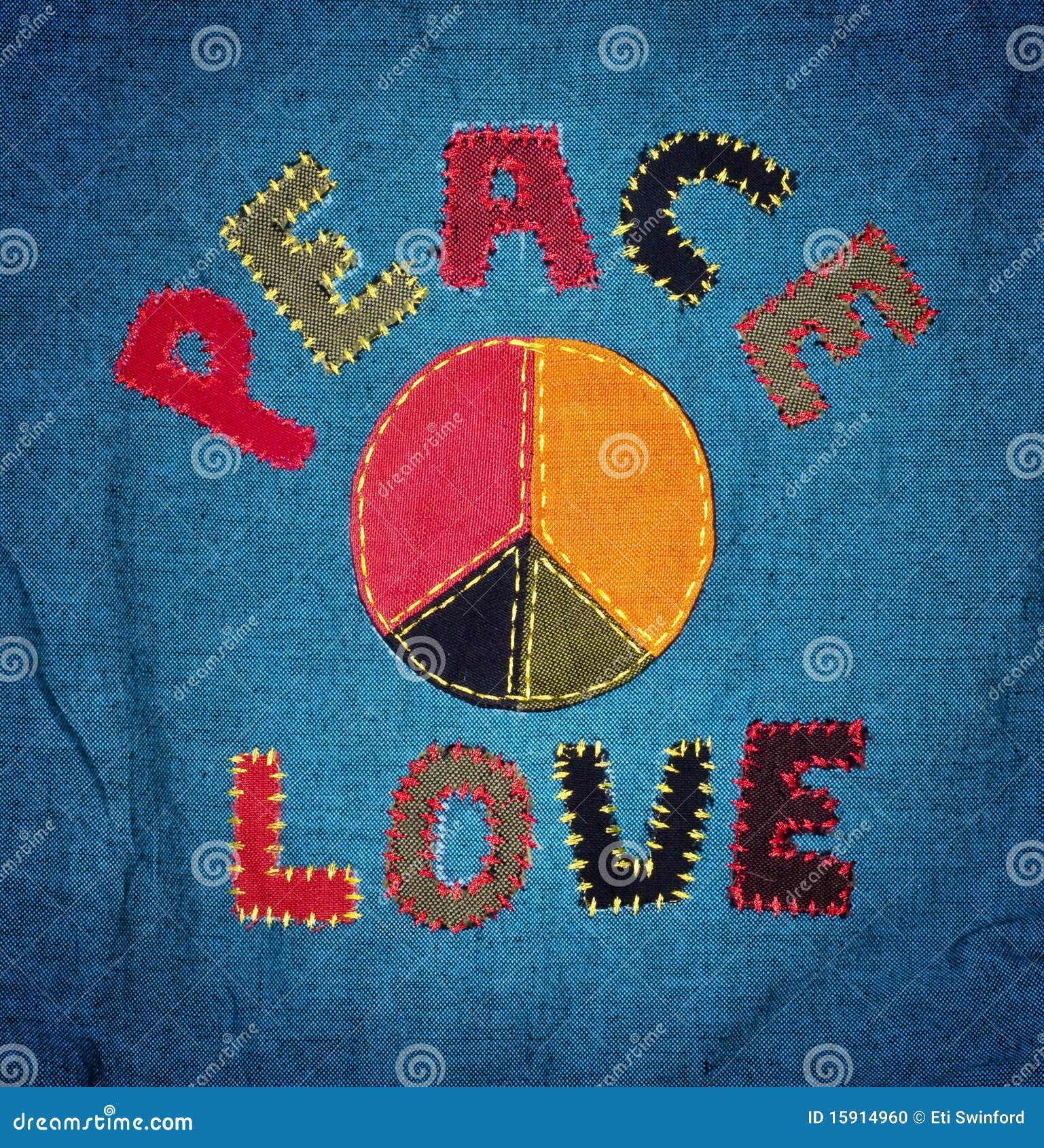 Peace and love stock photo. Image of arts, craft, stitch - 15914960
