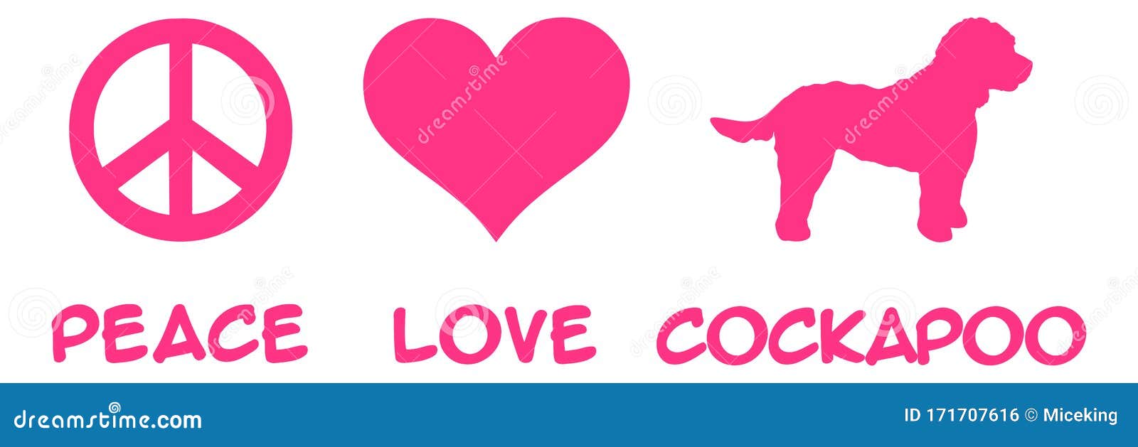 I Love My Cockapoo Cartoon Vector | CartoonDealer.com #118803965