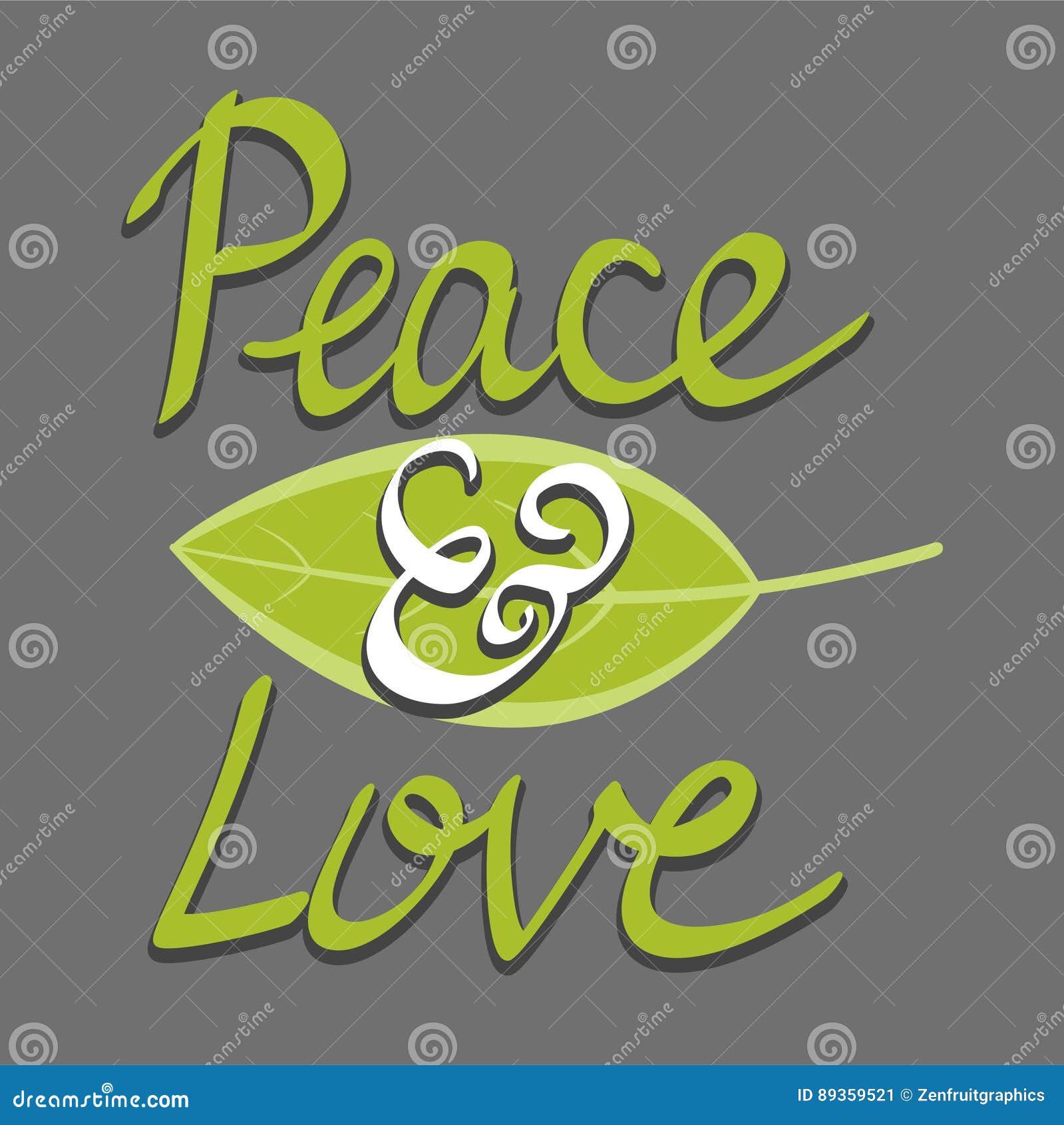 Peace and Love Words, Hand Written Lettering Stock Vector ...