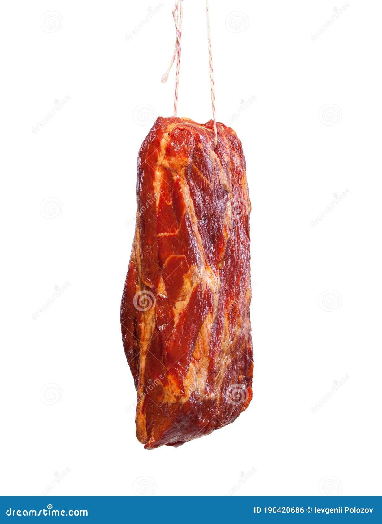 Peace of Meat Isolated on White Background Stock Photo - Image of baked ...