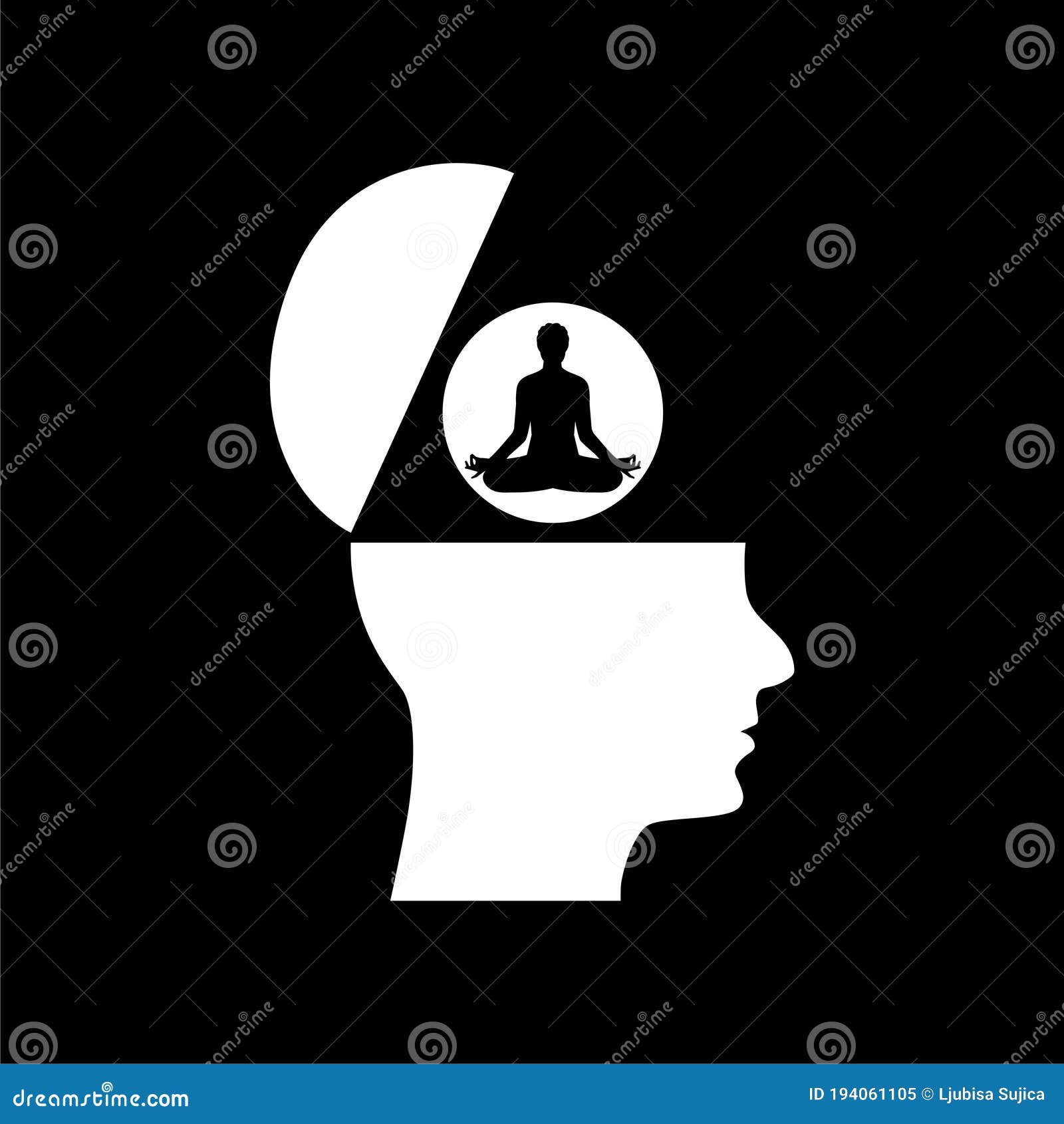 Peace of Mind Icon Isolated on Dark Background Stock Vector ...