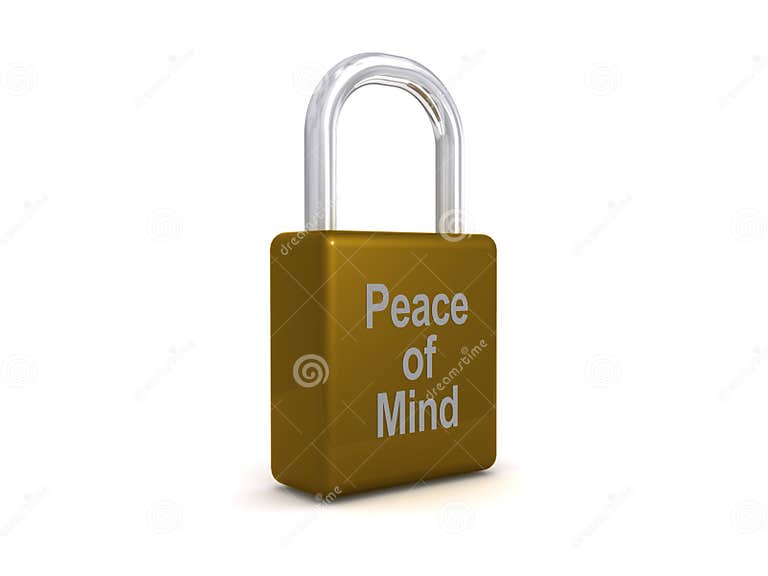 Peace of mind padlock stock illustration. Illustration of business ...
