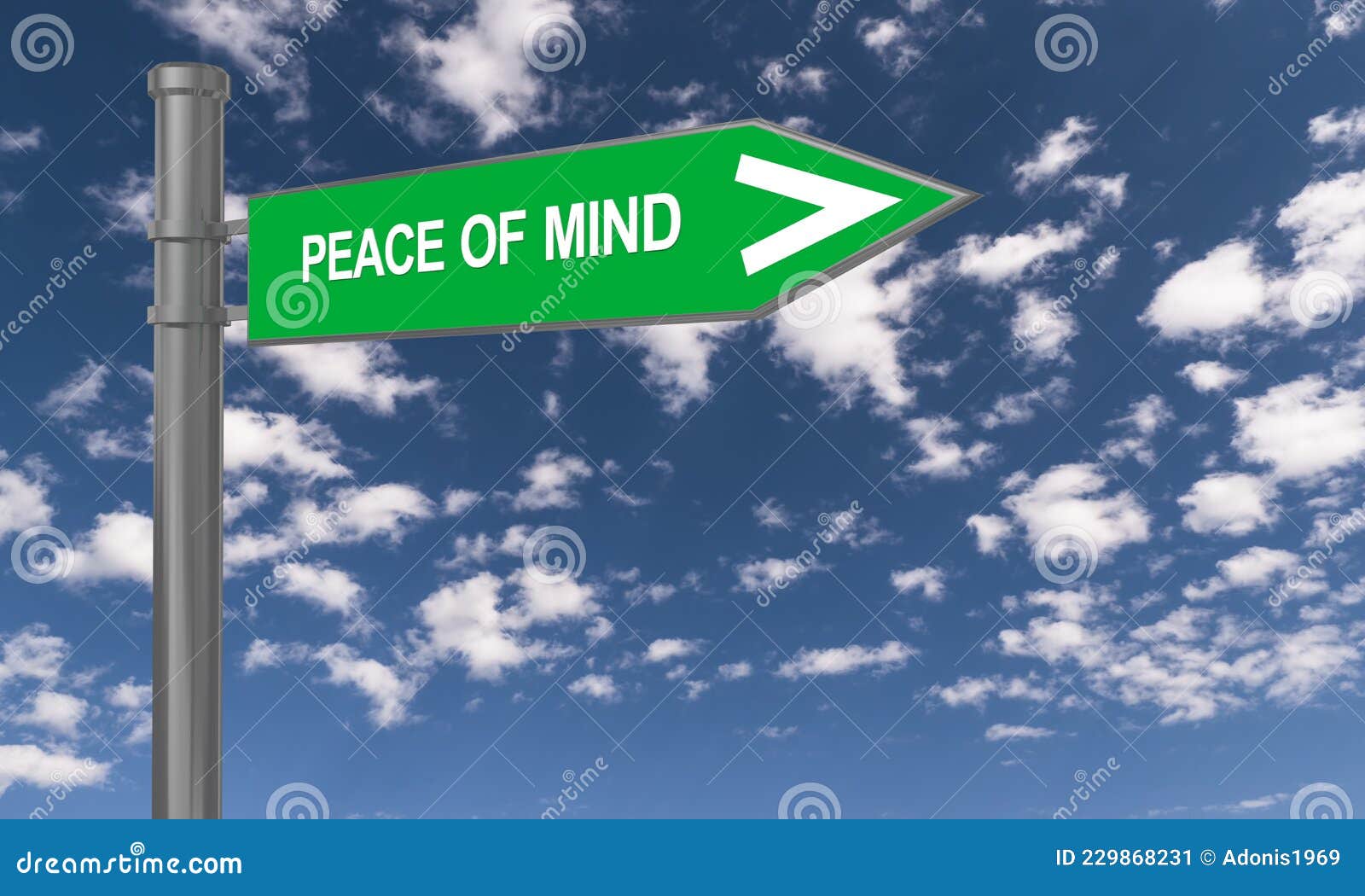 Peace of mind traffic sign stock illustration. Illustration of easter ...