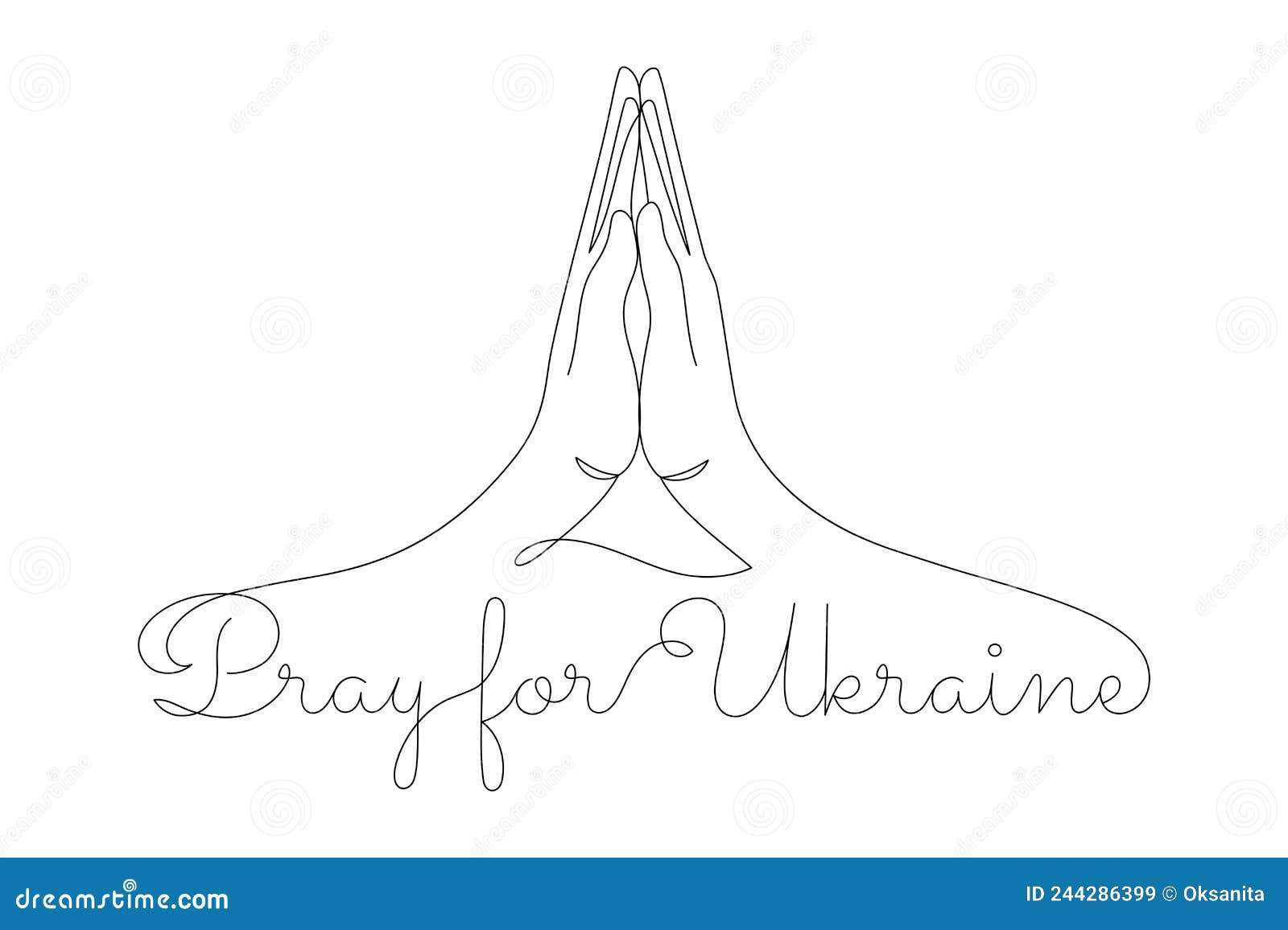 Peace in a Modern Abstract Minimalist Linear Style. Stock Vector ...