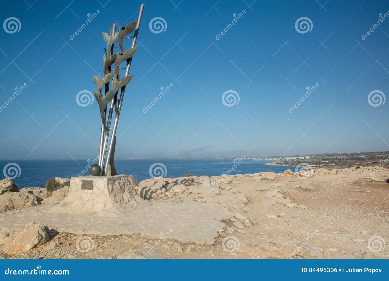 Peace Monument on Cape Greco, Cyprus Editorial Photo - Image of outdoor ...