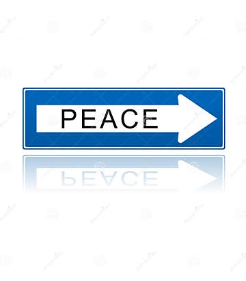 Peace one way symbol stock vector. Illustration of united - 7858820