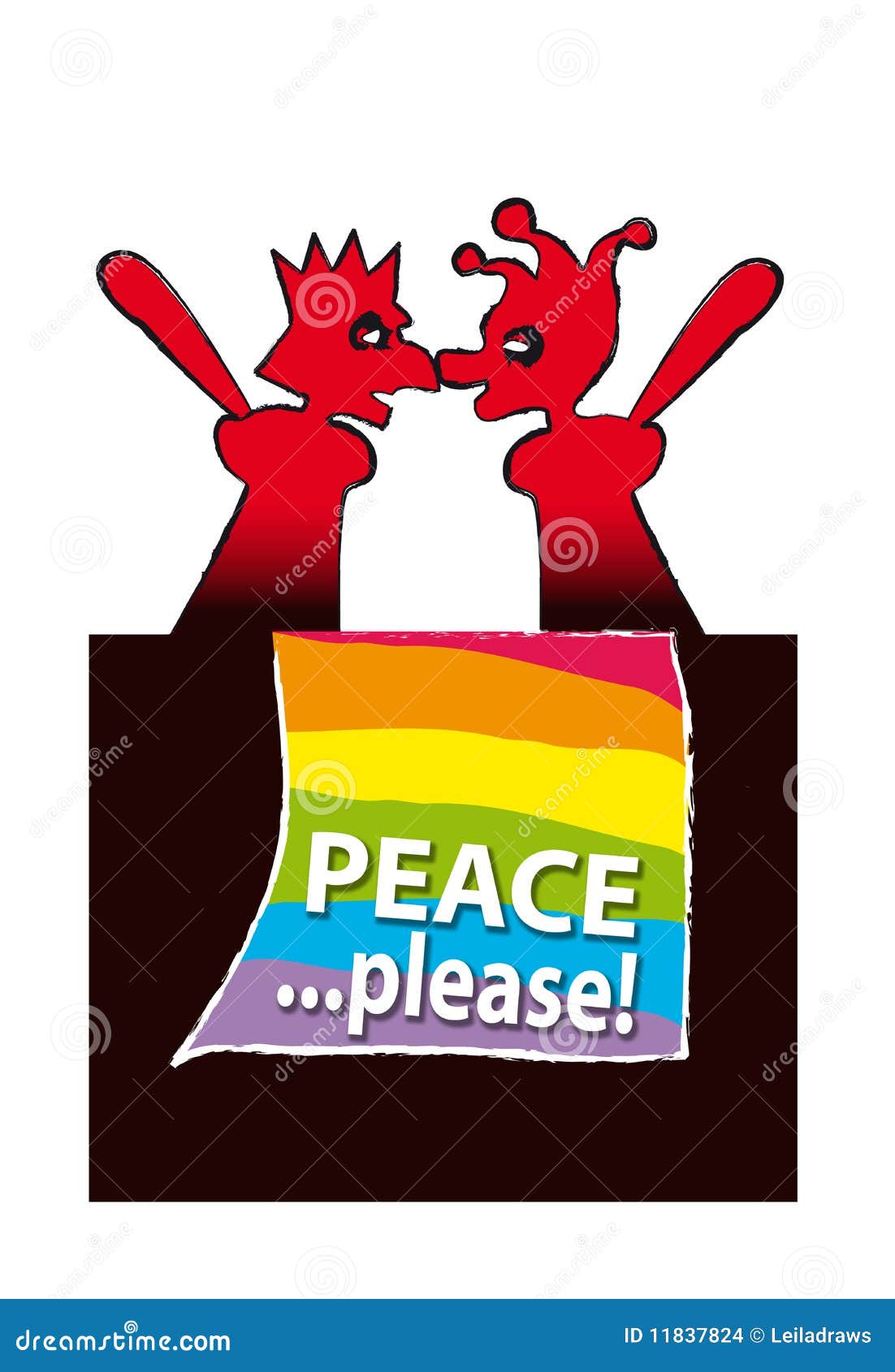 Peace please stock illustration. Illustration of flag - 11837824