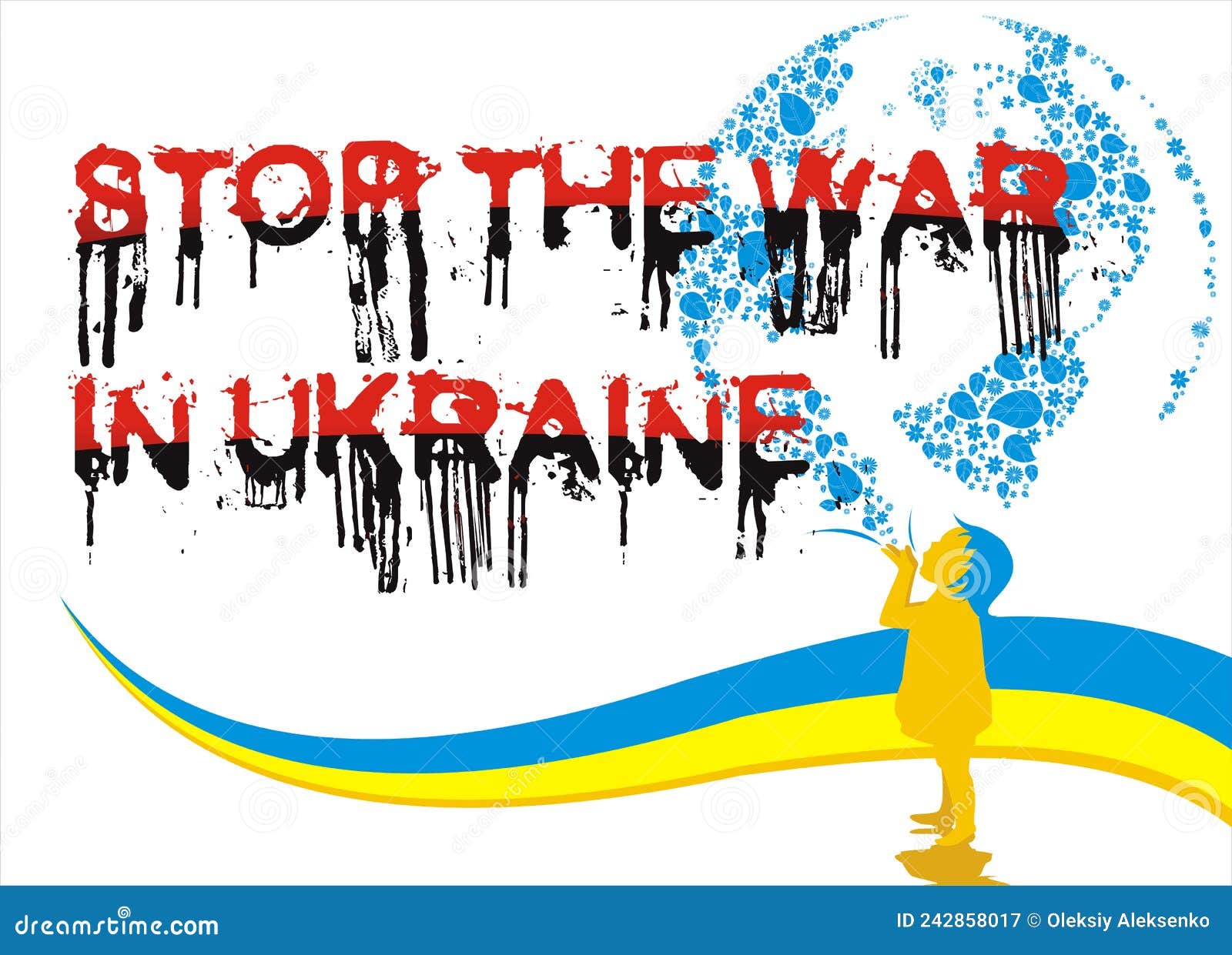Peace Poster. Stop the War in Ukraine Stock Vector - Illustration of ...