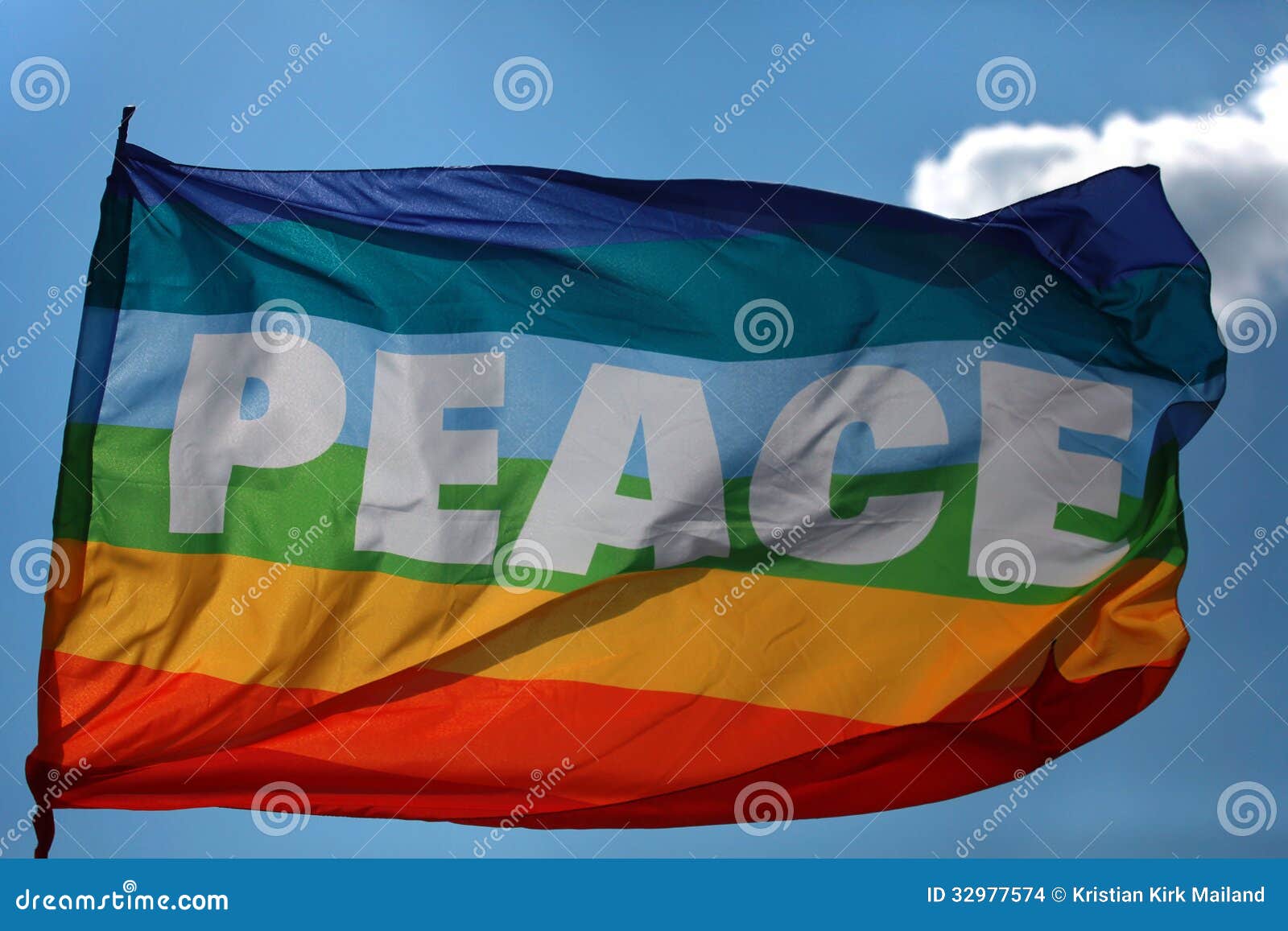 Peace. the rainbow flag. stock photo. Image of isolated - 32977574