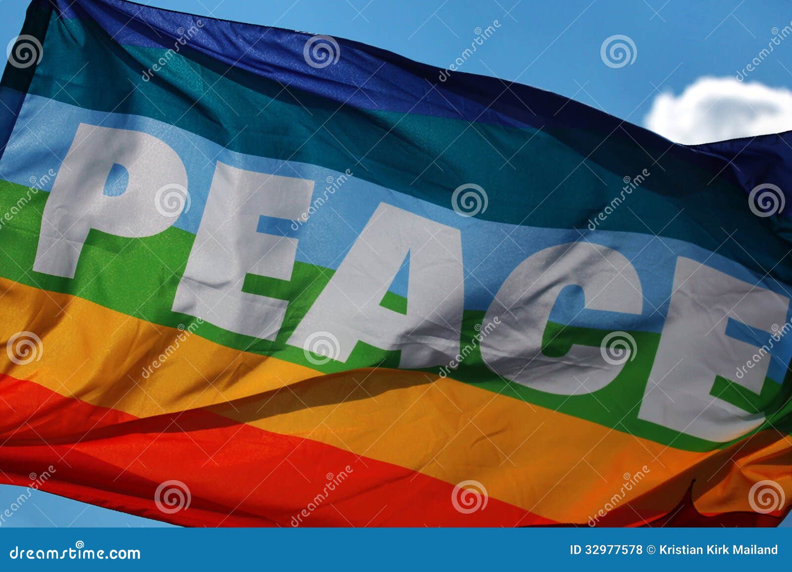 Peace. the rainbow flag. stock photo. Image of courage - 32977578