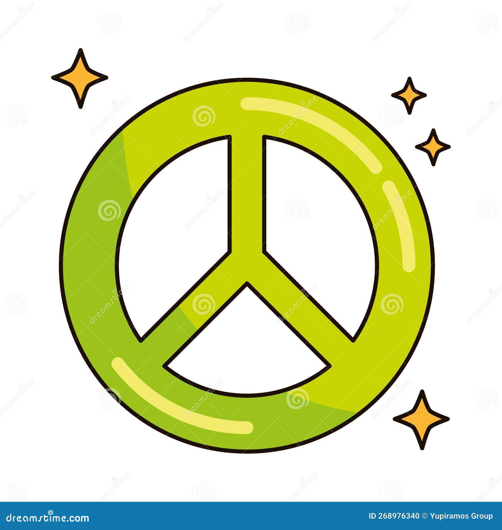 Peace retro icon stock vector. Illustration of love - 268976340