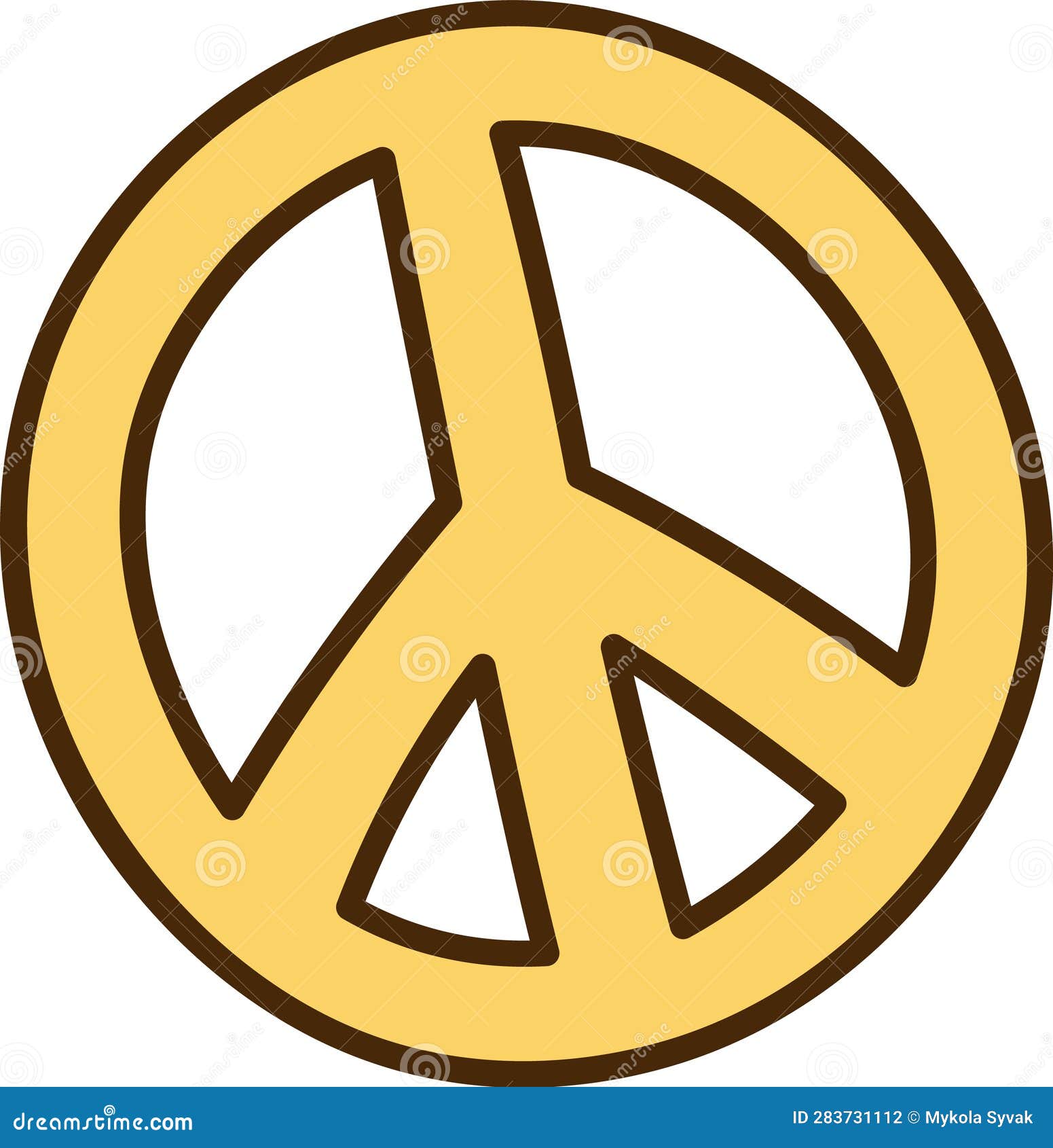 Peace Retro Sign stock vector. Illustration of sticker - 283731112