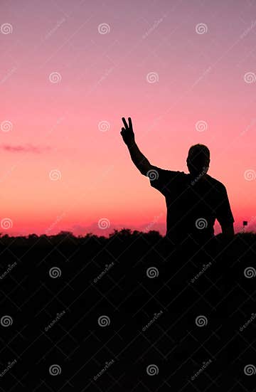 Peace sign stock image. Image of sunrise, nature, sign - 18162363