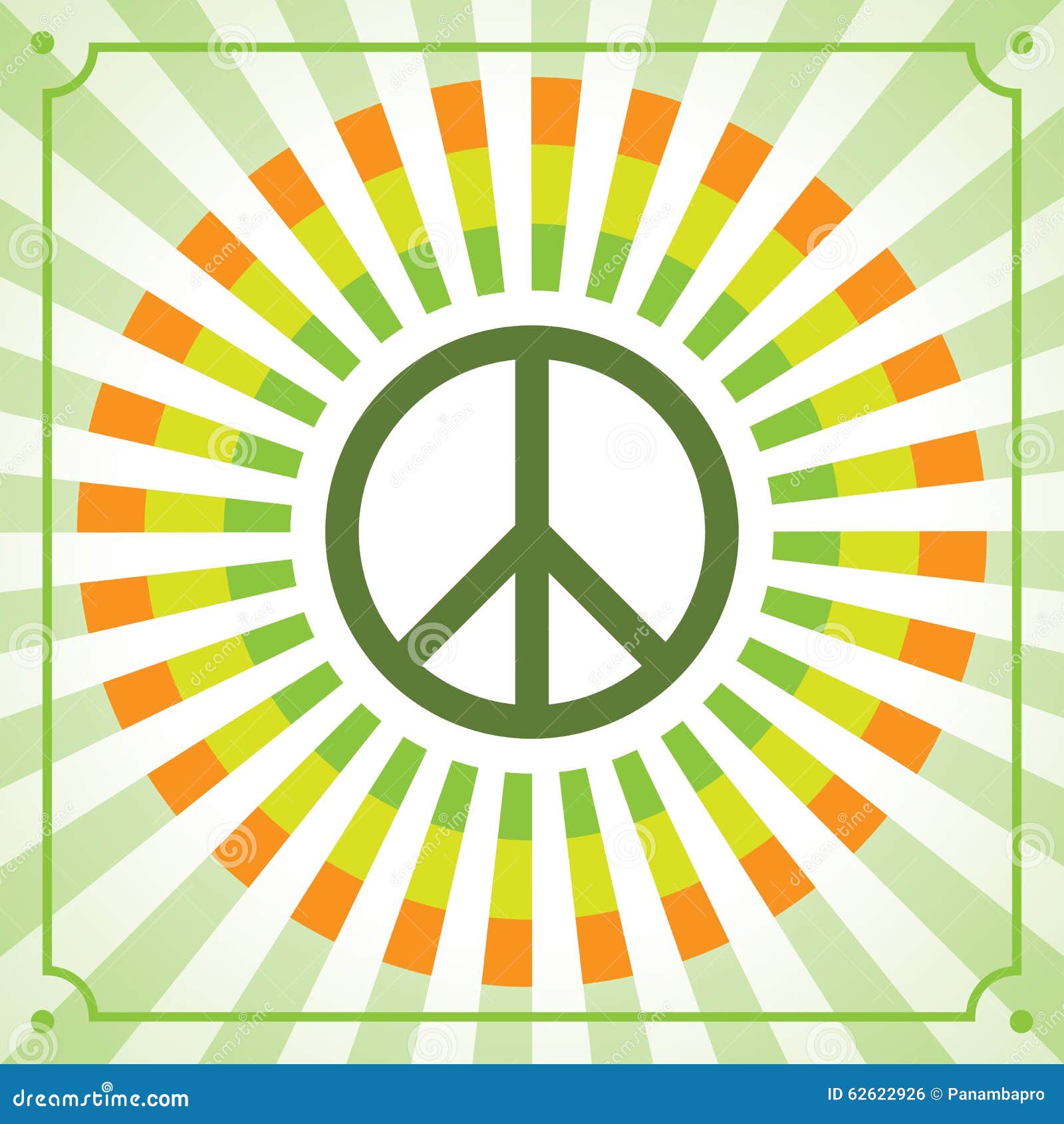 Peace sign stock vector. Illustration of button, peaceful - 62622926