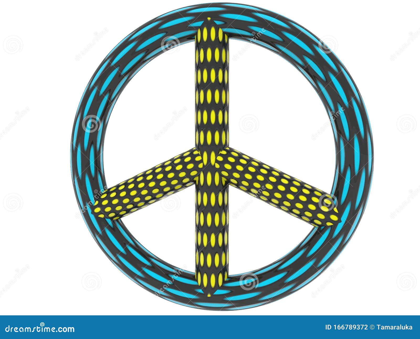 Peace Sign from Abstract Material on White Stock Illustration ...