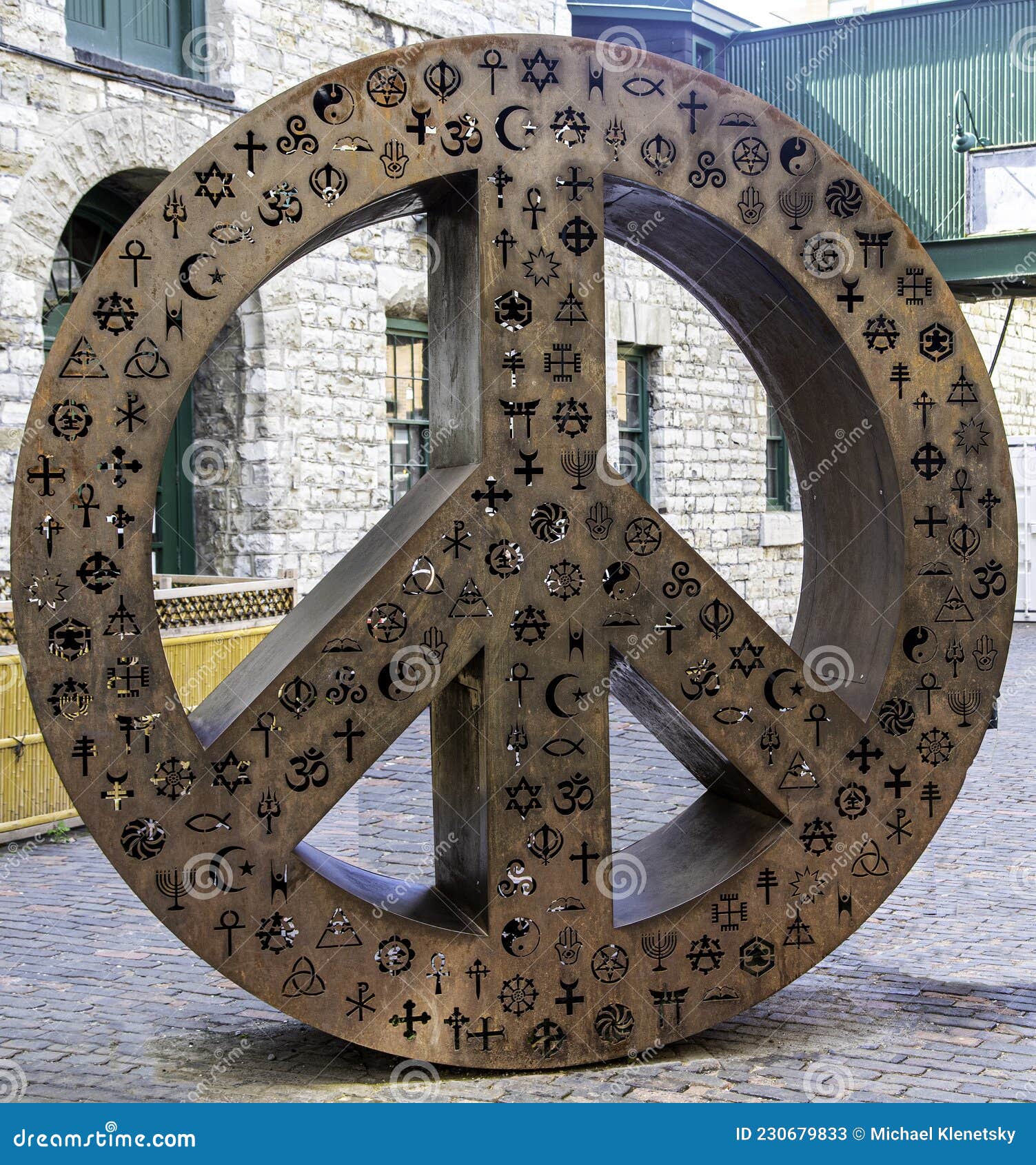 Peace Sign Art stock image. Image of sign, large, metal - 230679833