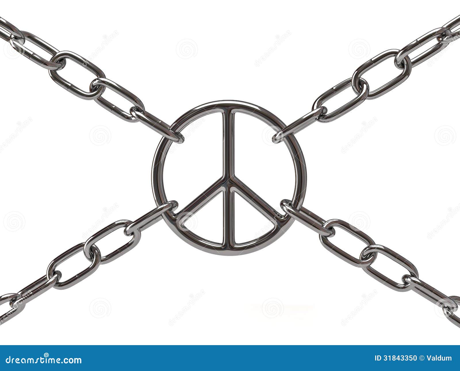 Peace sign in chain stock illustration. Illustration of protect - 31843350