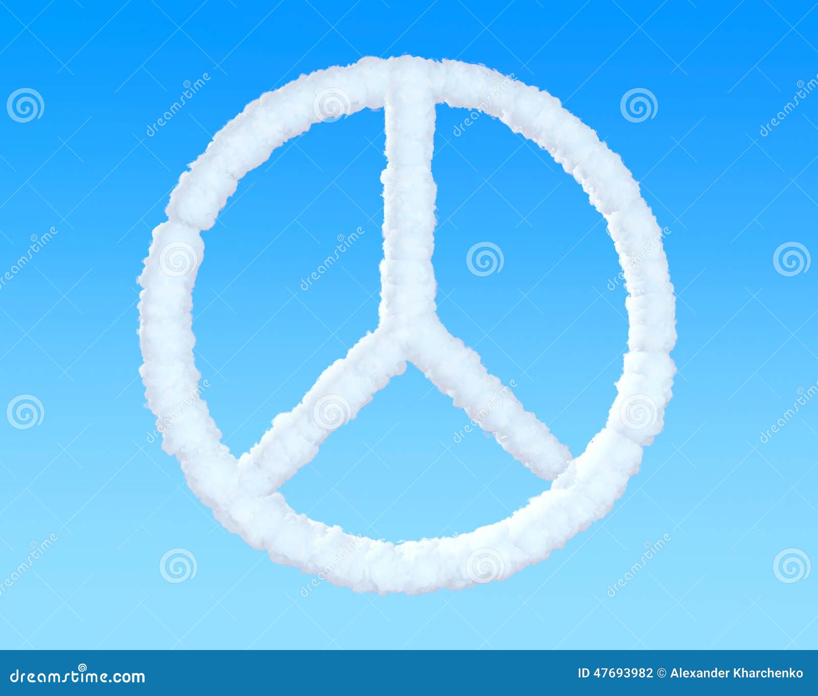 Peace Sign from clouds stock illustration. Illustration of pacifist ...