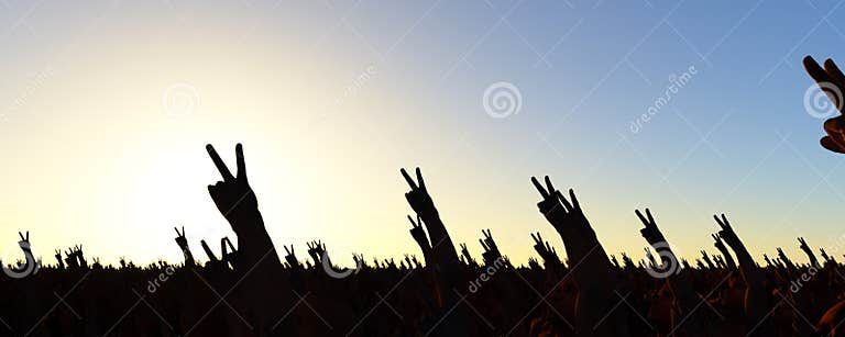 Peace sign stock illustration. Illustration of salute - 52595528