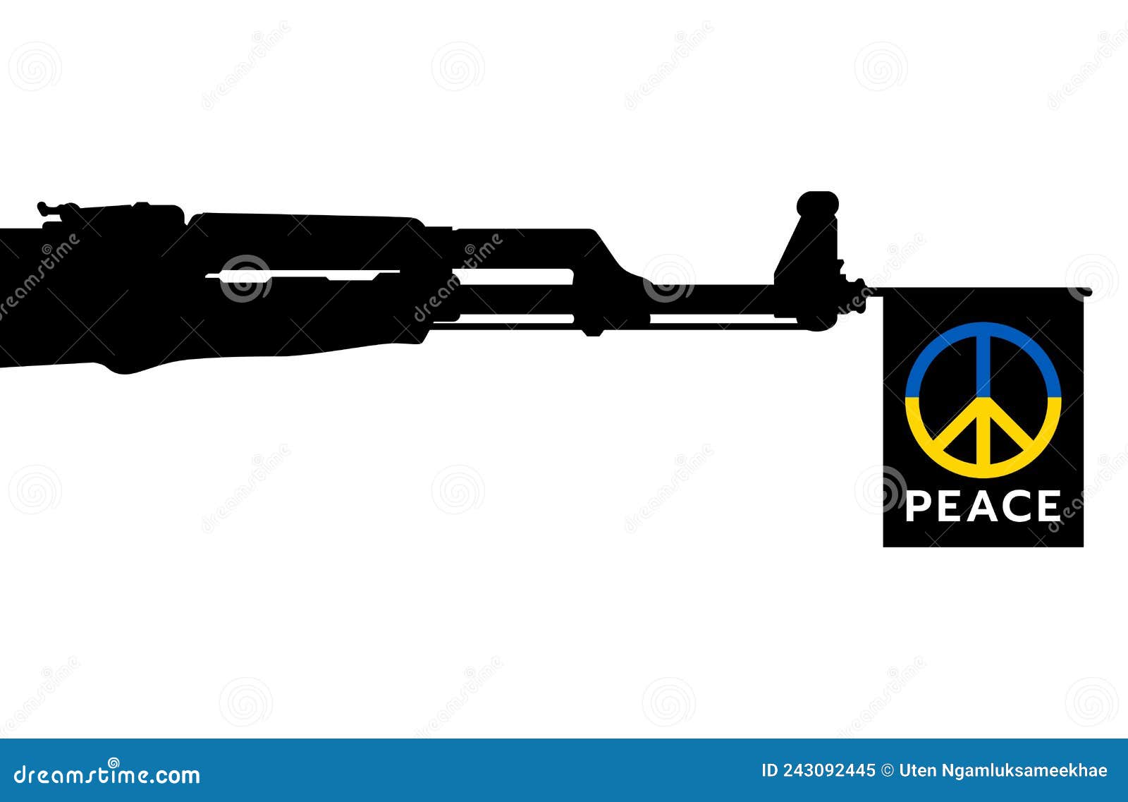 Peace Sign at the End of the Gun Stock Vector - Illustration of crimea ...