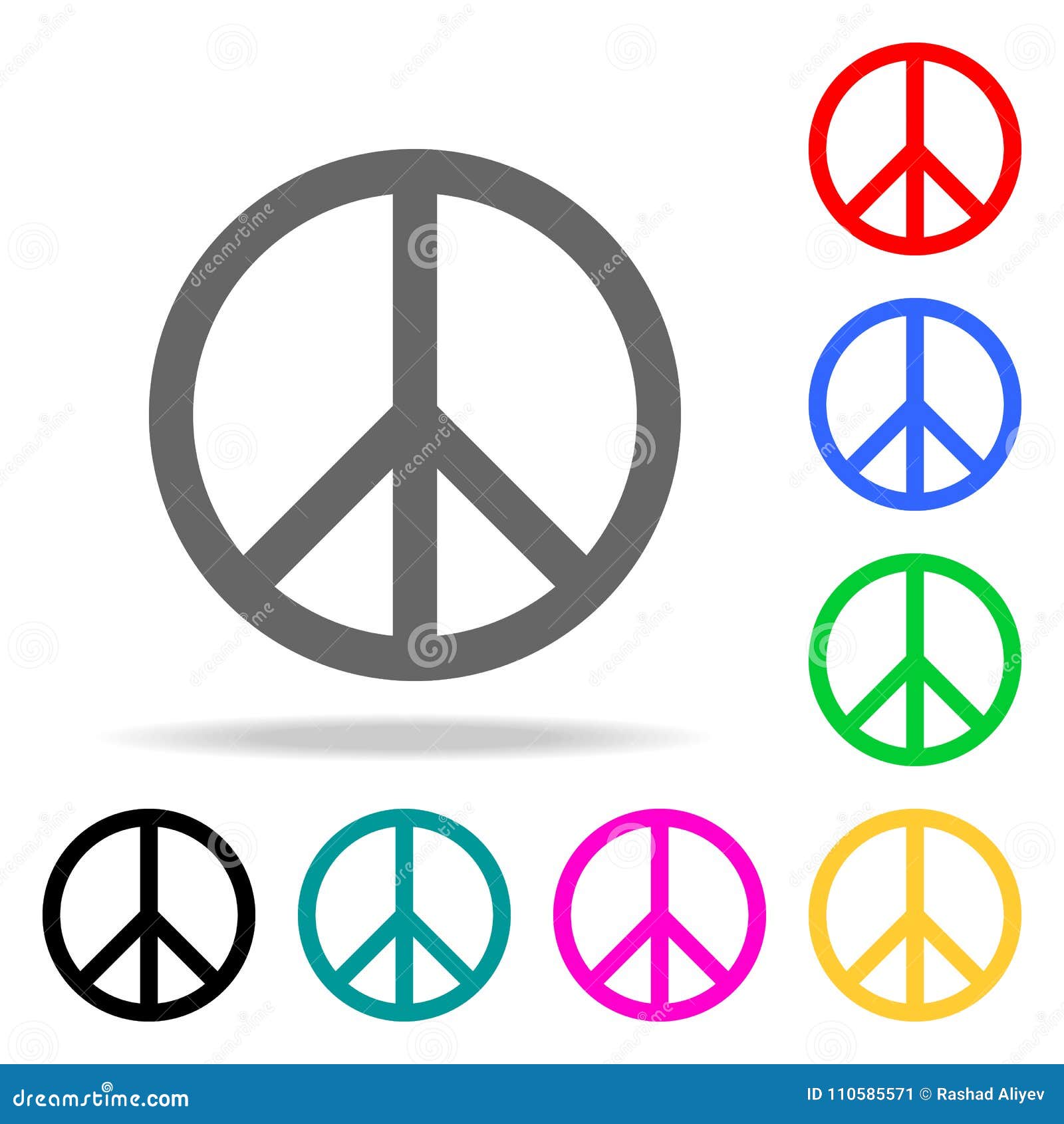 Peace Sign Icon. Elements in Multi Colored Icons for Mobile Concept and ...
