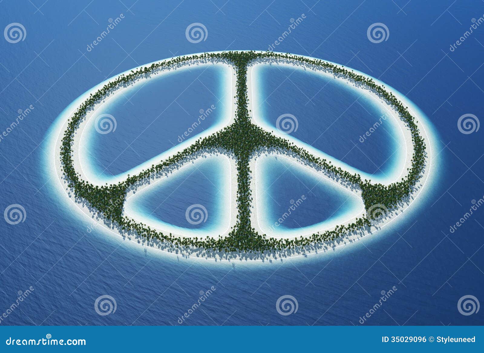 Peace sign island stock photo. Image of vacation, holidays - 35029096