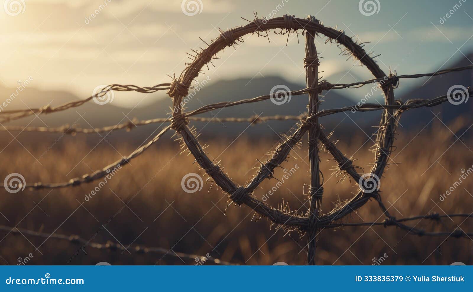 AI Generated Peace Symbol, Pacifism Sign Is Blown Up And Burning Stock ...