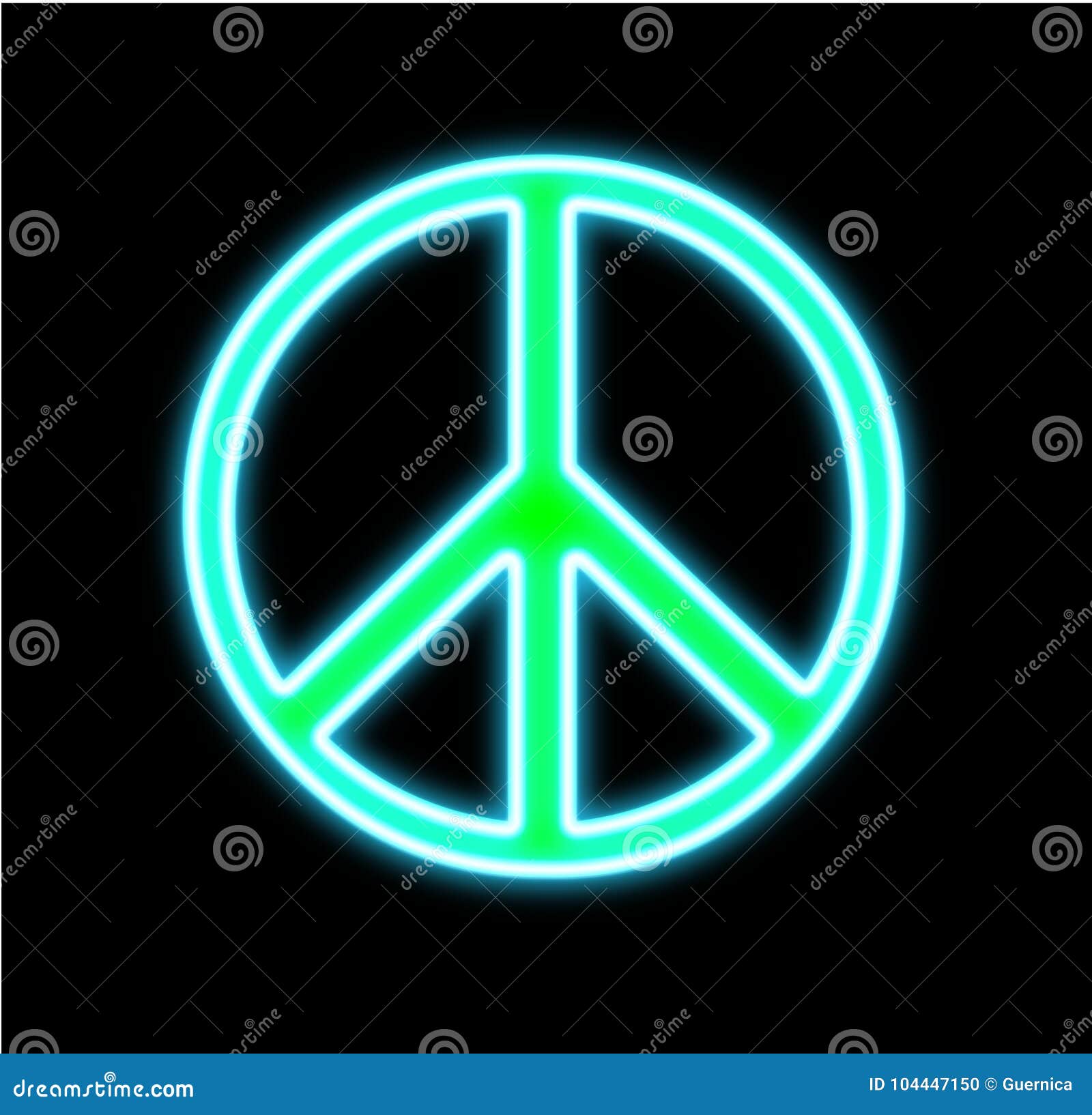 Peace and Love Sign Neon on Black Stock Photo - Illustration of sign ...