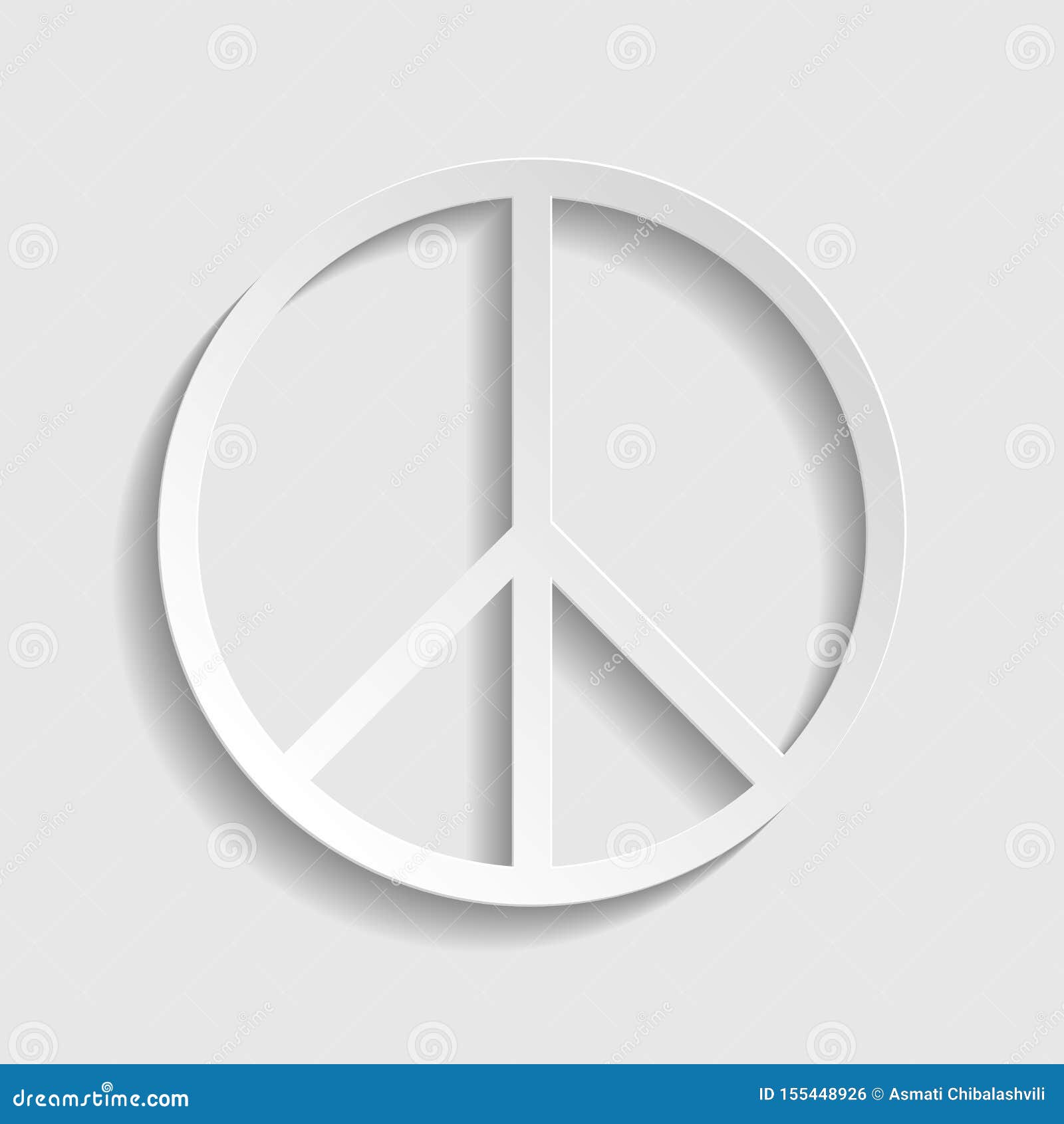 Peace Sign. Paper Style Icon. Illustration Stock Illustration ...
