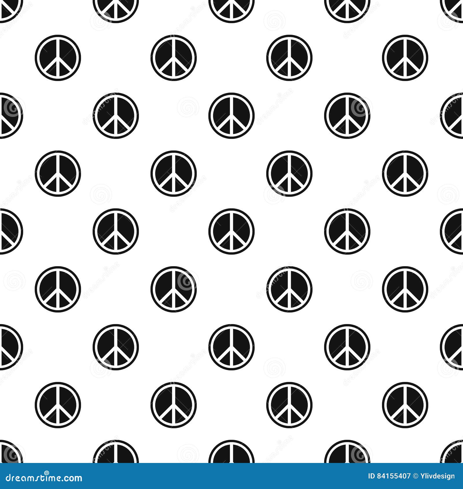 Peace Sign Pattern, Simple Style Stock Vector - Illustration of pattern ...