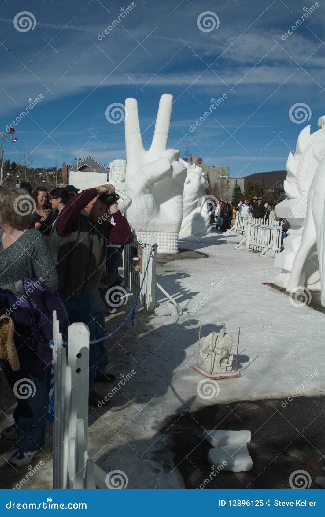 Peace Sign in Snow and Ice. Editorial Image - Image of tourism ...
