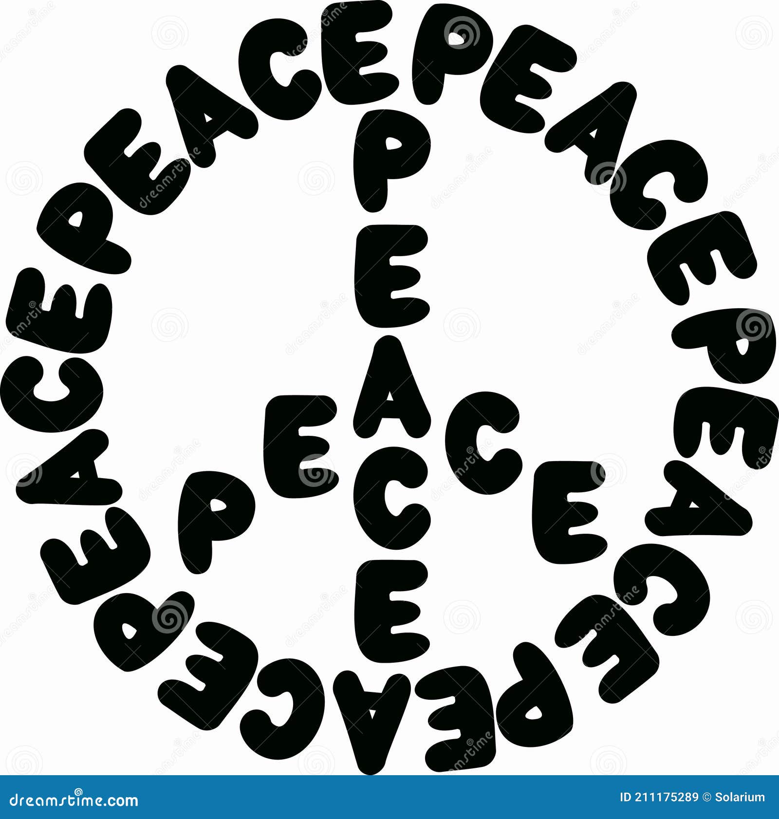 Peace sign stock vector. Illustration of word, drawing - 211175289