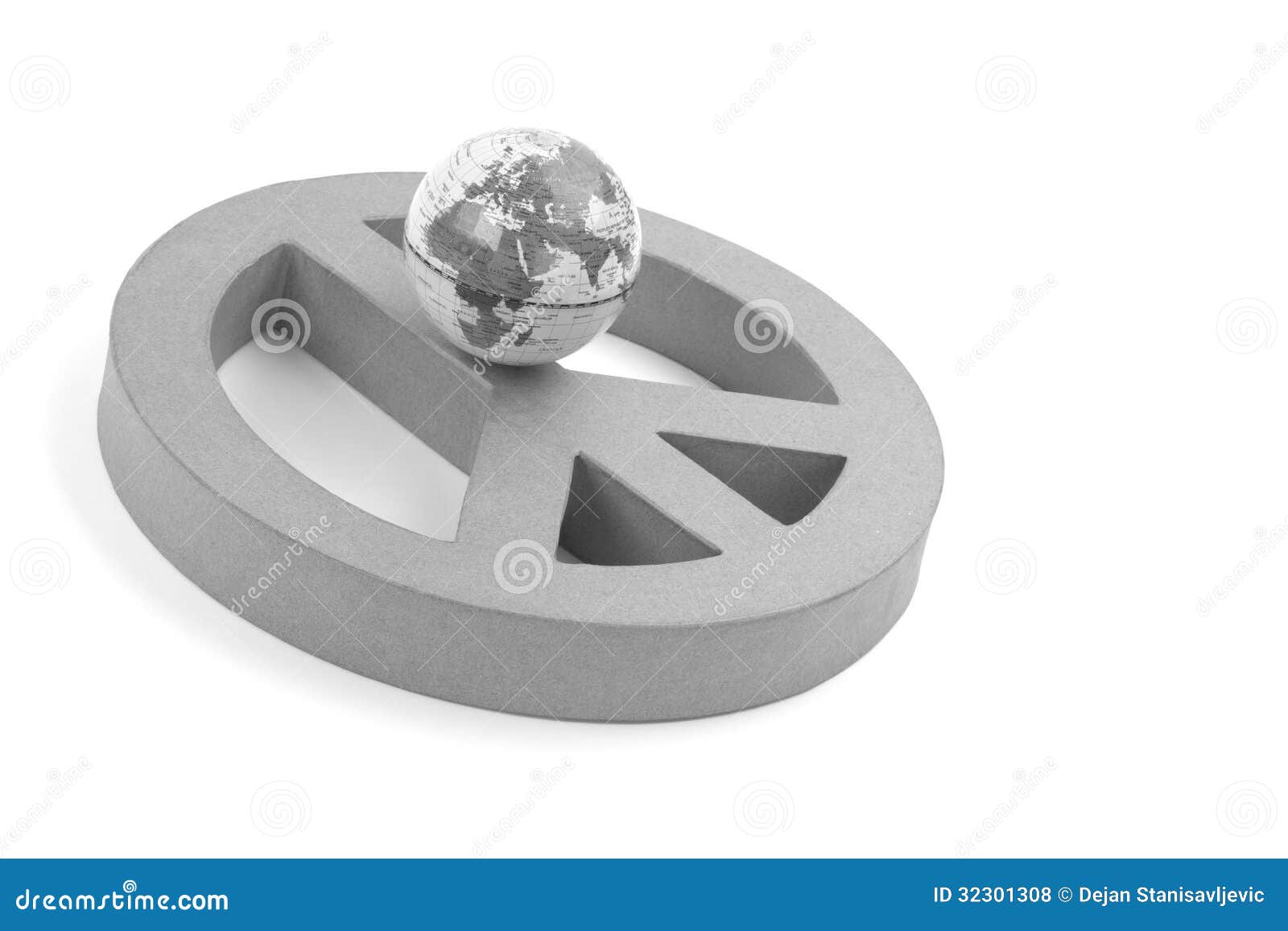 Peace Sign Symbol with Globe Stock Photo - Image of love, 1960: 32301308